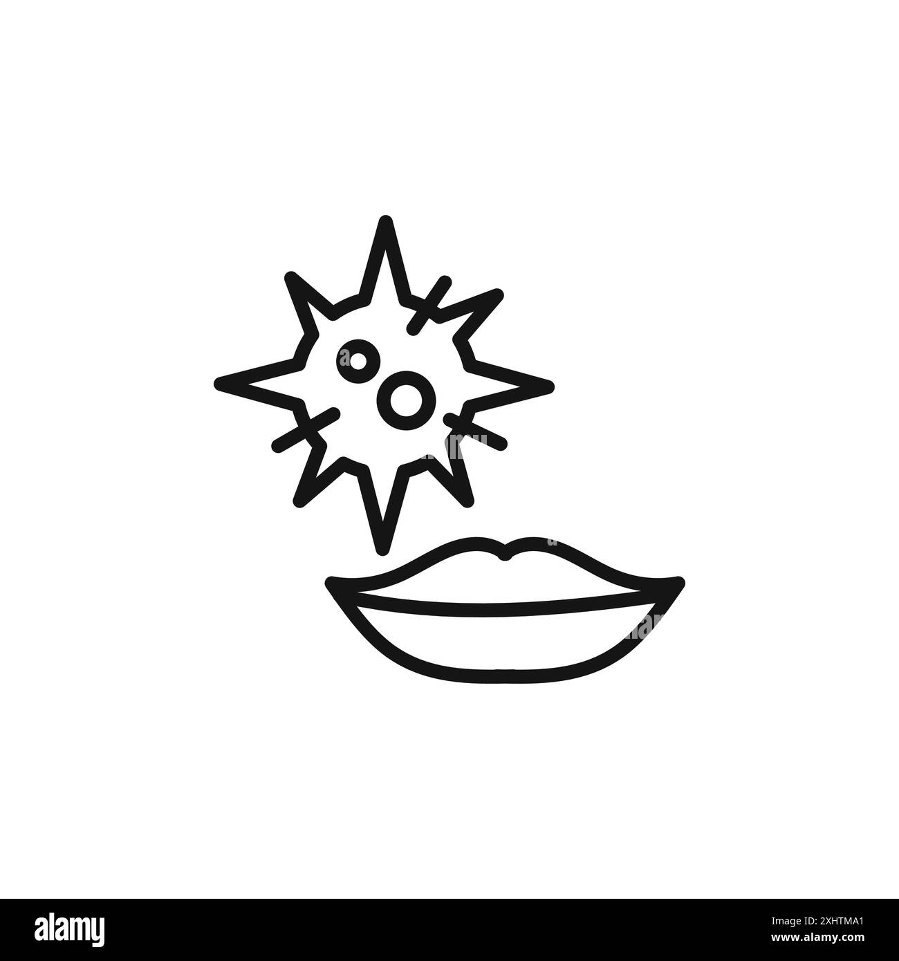 Herpes virus icon outline collection or set in black and white Stock Vector Image & Art - Alamy