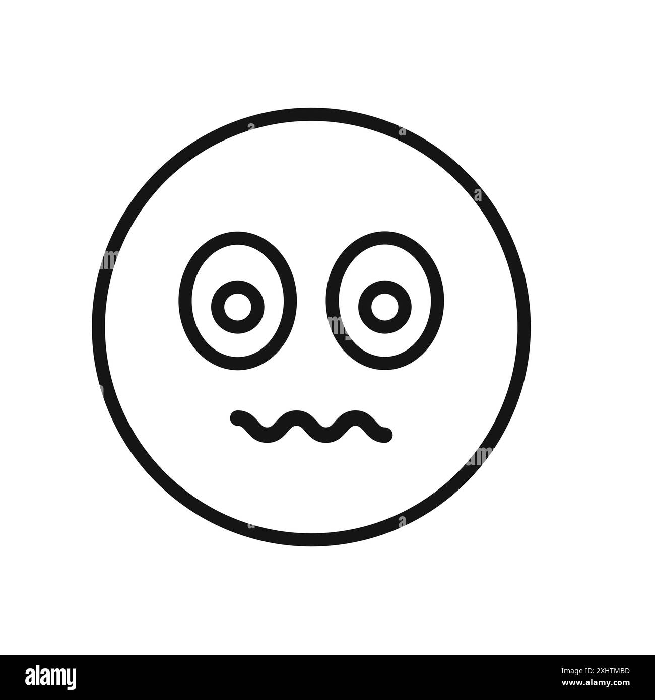 Cartoon emoji emoticon smiley face Black and White Stock Photos ...