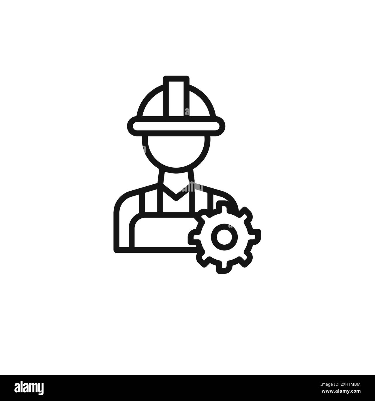 Male engineer profile icon hi-res stock photography and images - Alamy