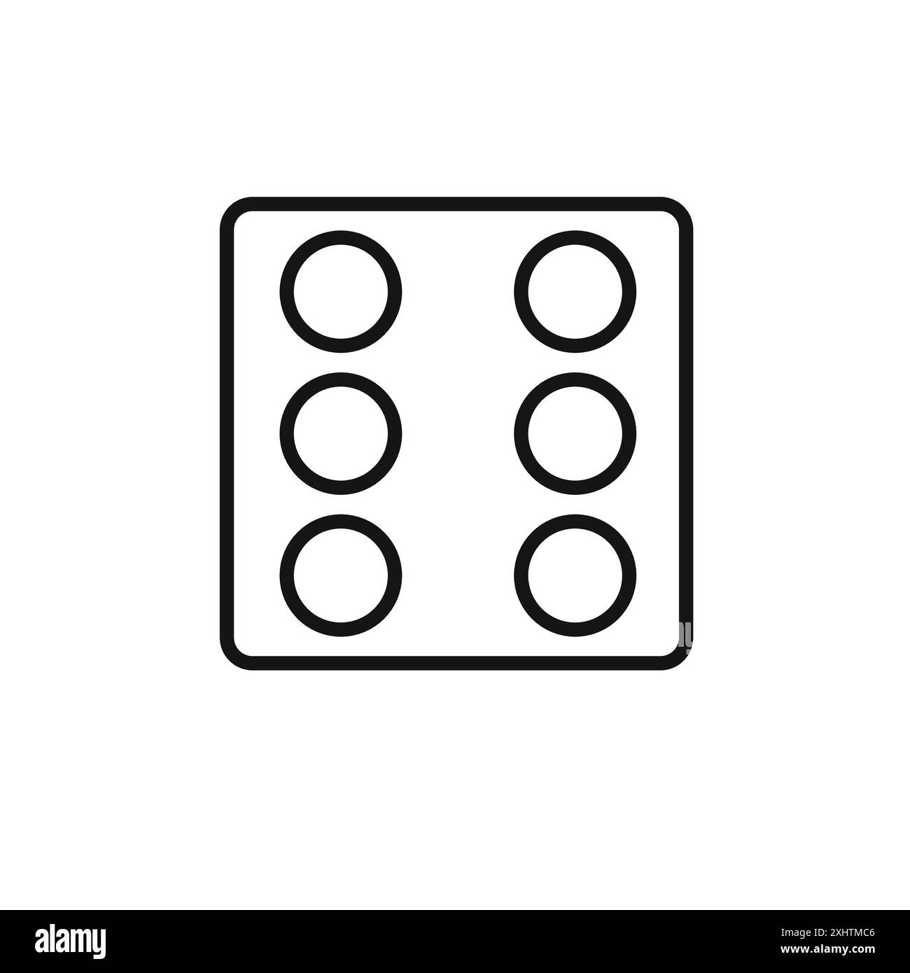 Dice Six Icon outline collection or set in black and white Stock Vector Image & Art - Alamy