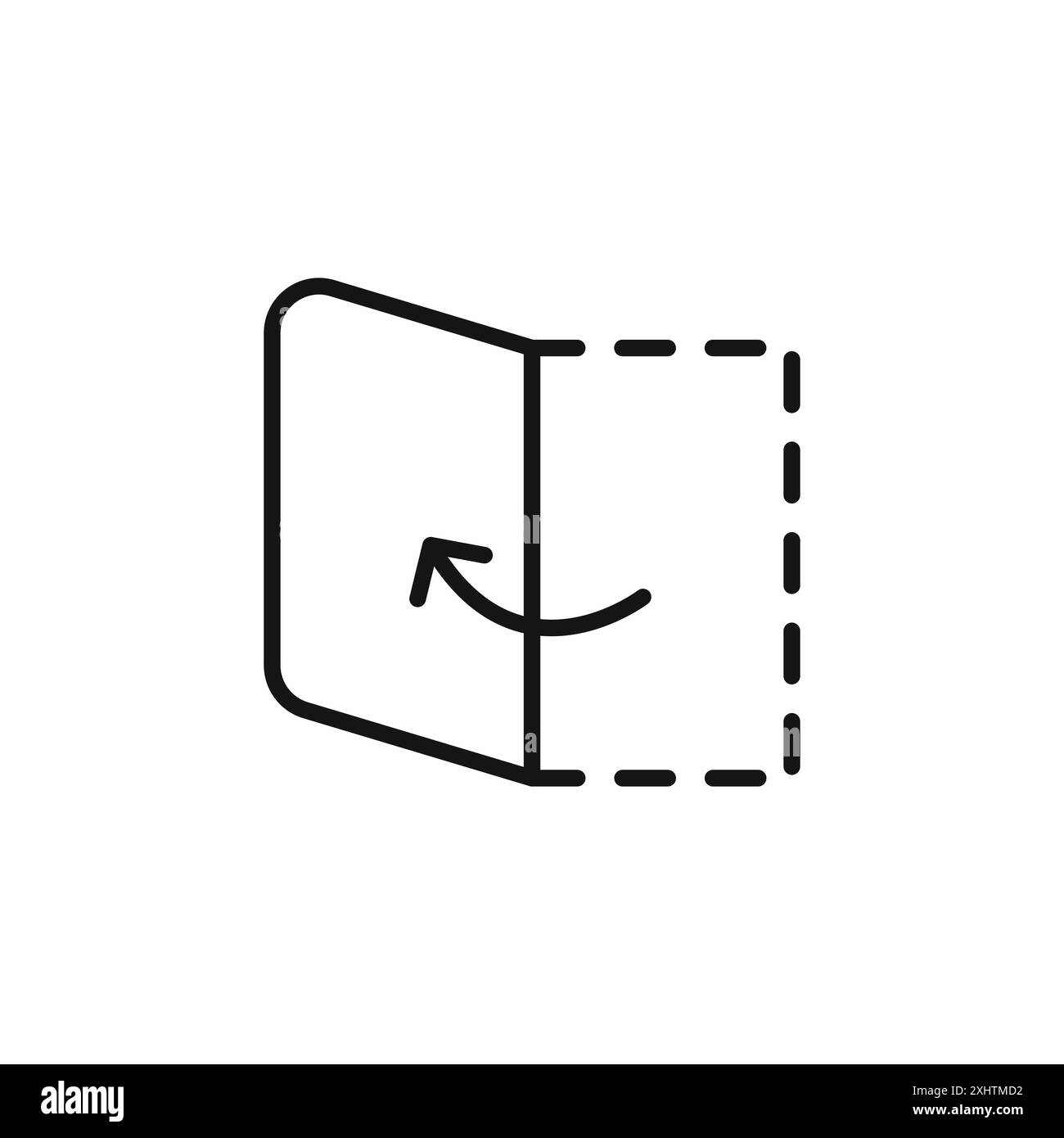 Folded Paper Icon outline collection or set in black and white Stock ...