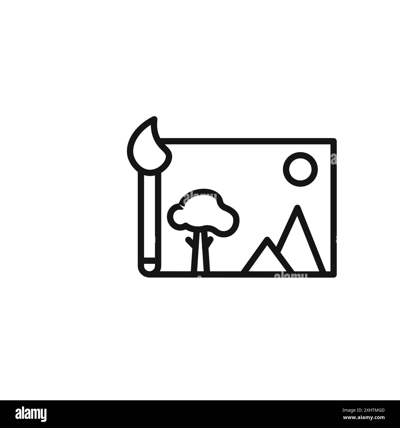 Edit Image Icon outline collection or set in black and white Stock ...