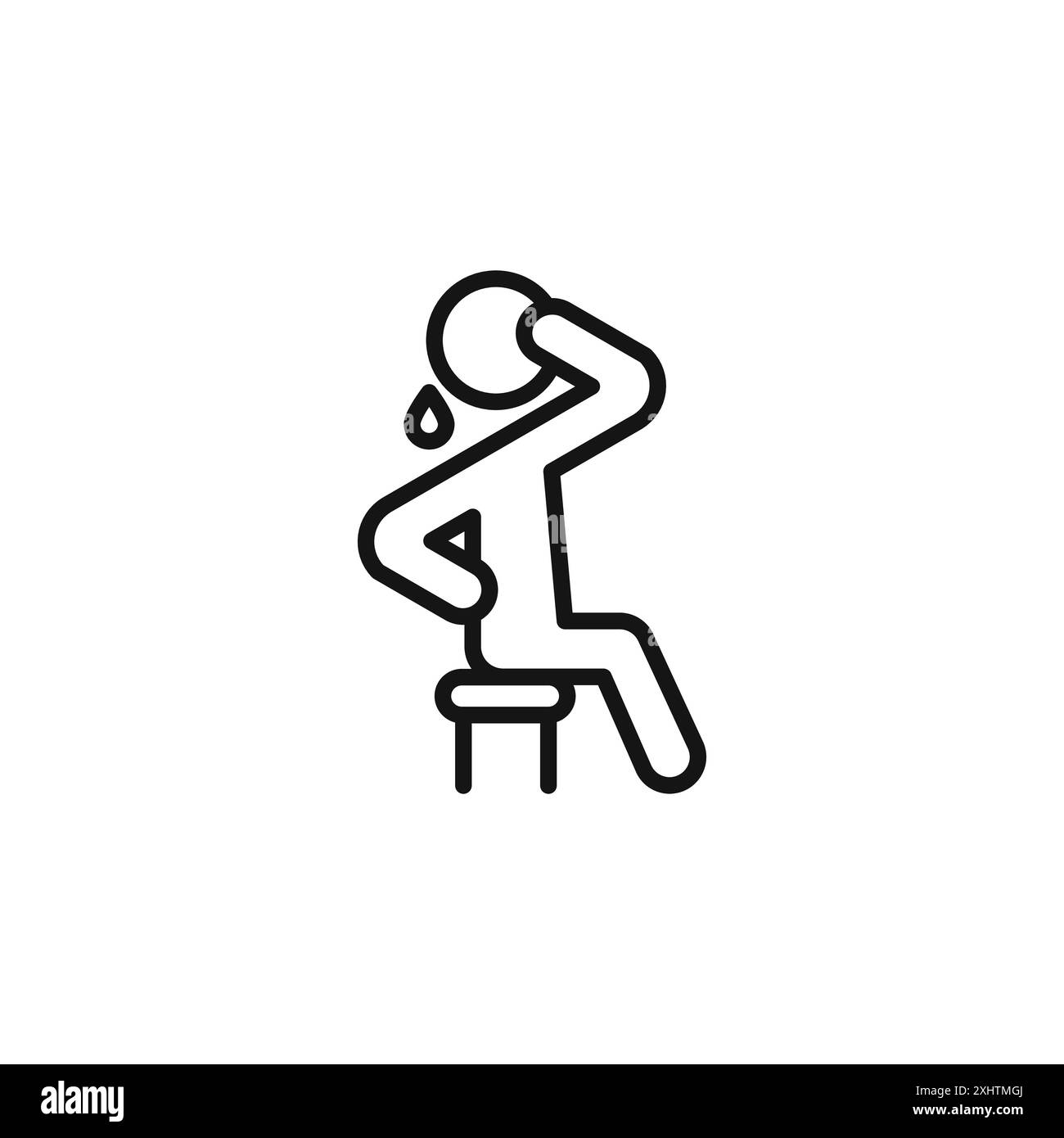 hot human icon outline collection or set in black and white Stock ...