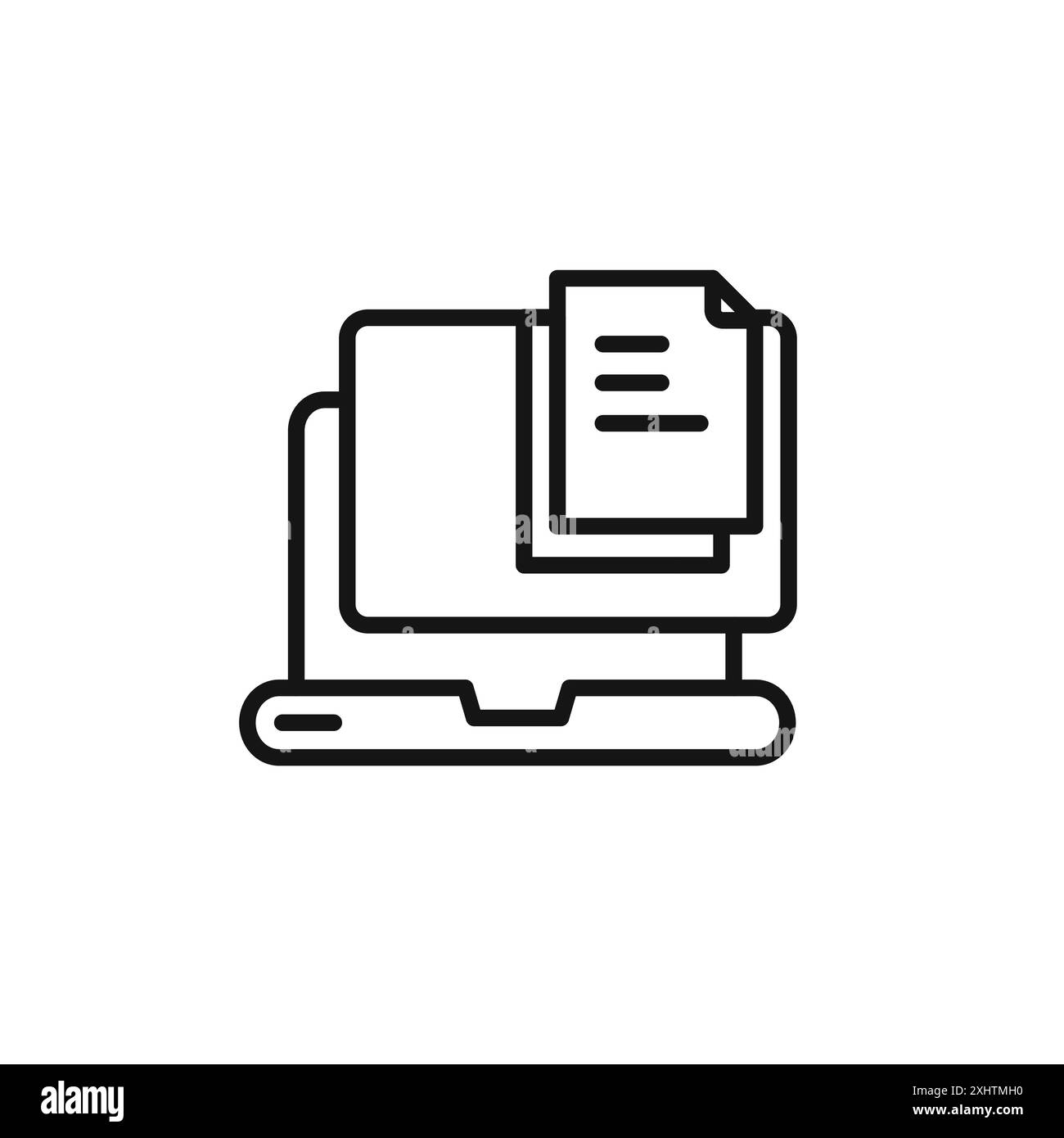data analysis icon outline collection or set in black and white Stock ...
