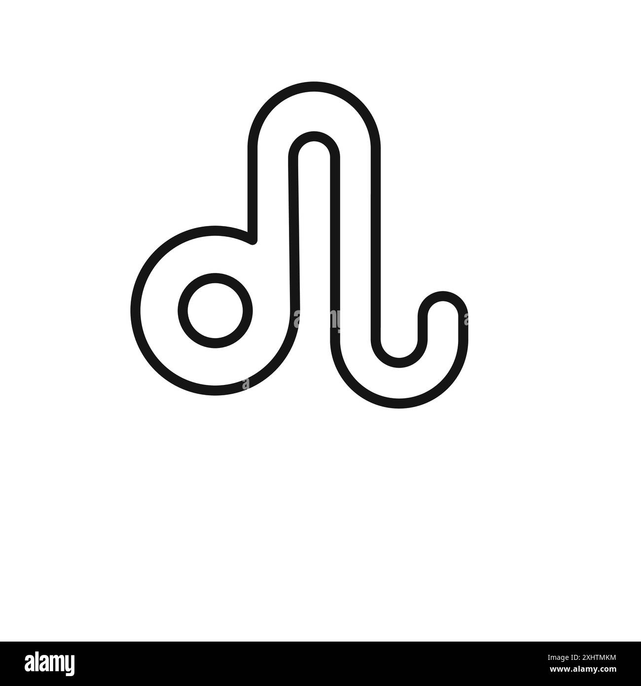 Leo zodiac sign icon outline collection or set in black and white Stock ...