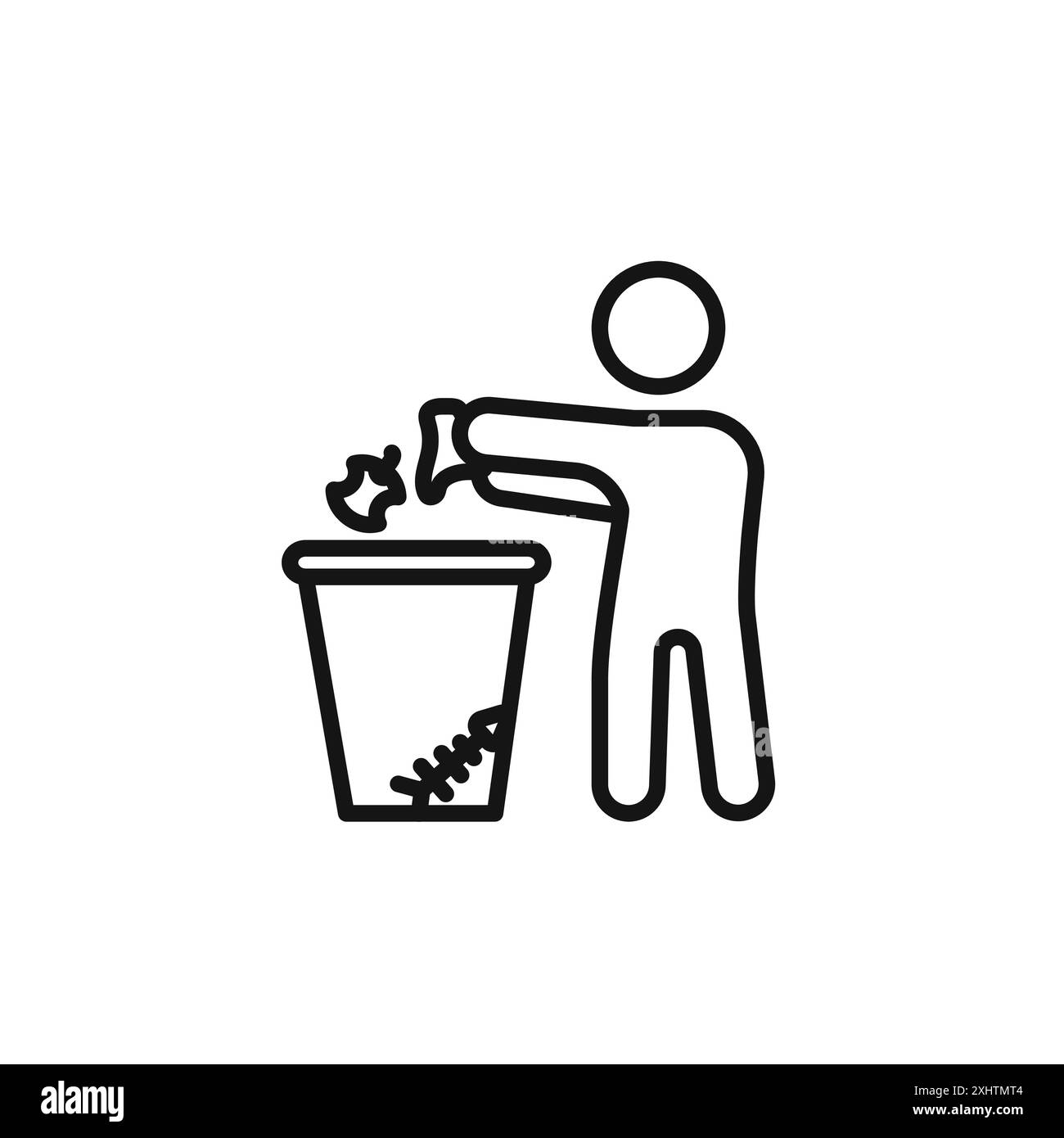 Leftovers Disposal icon outline collection or set in black and white Stock Vector Image & Art ...