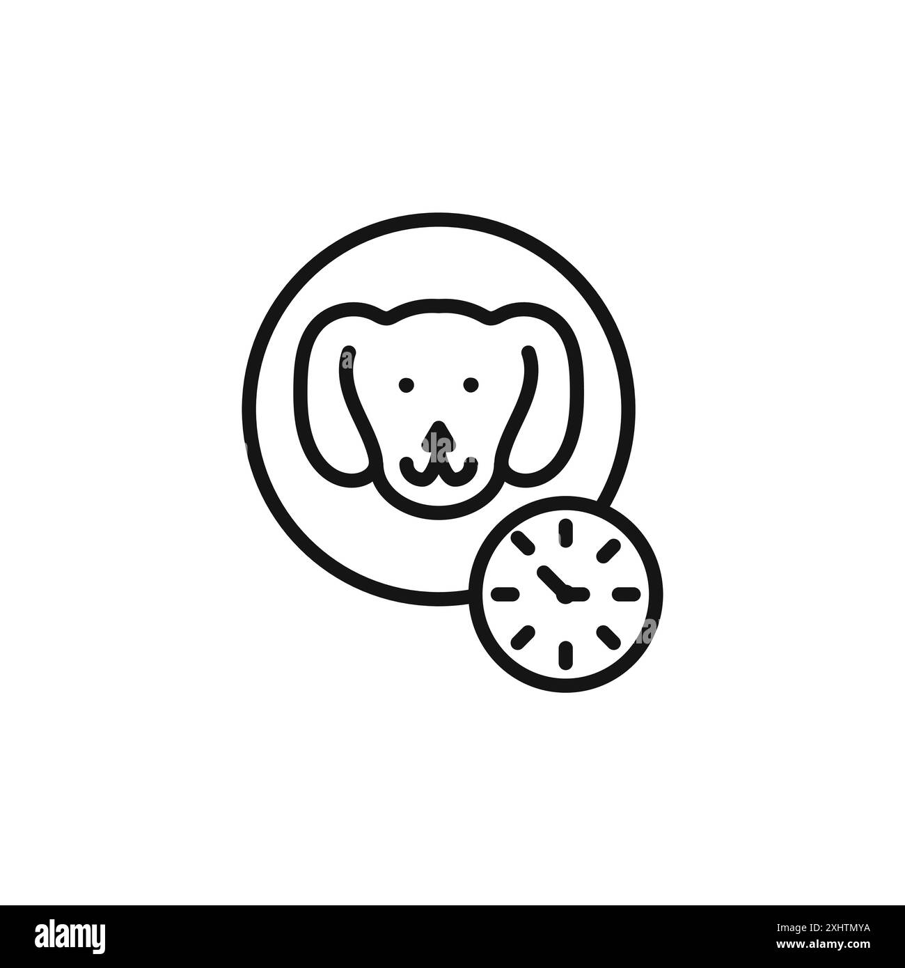 Dog competition icon outline collection or set in black and white Stock ...