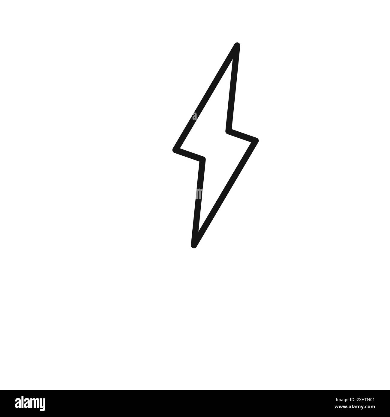 lightning bolt icon outline collection or set in black and white Stock ...