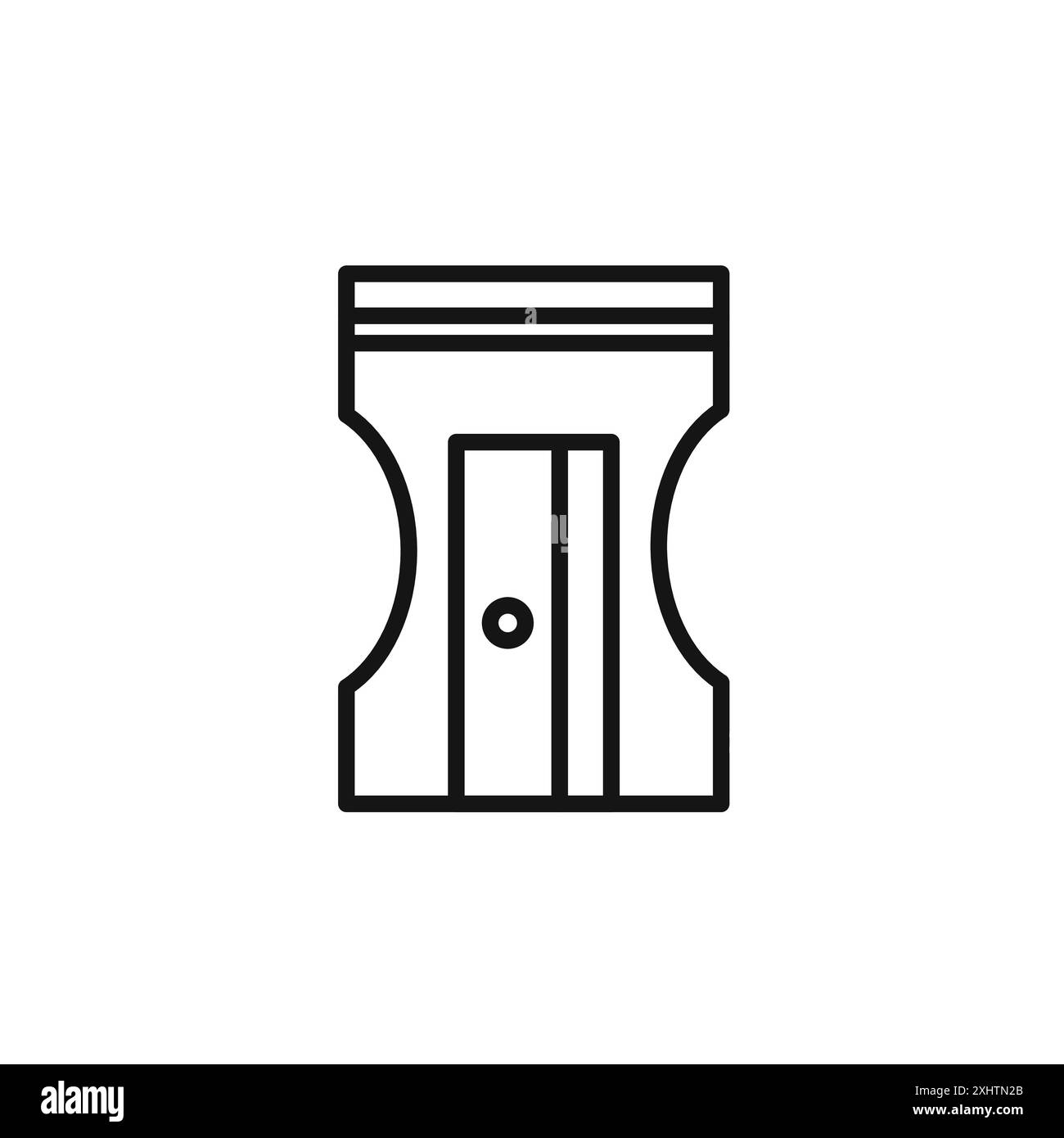 Pencil sharpener icon outline collection or set in black and white ...