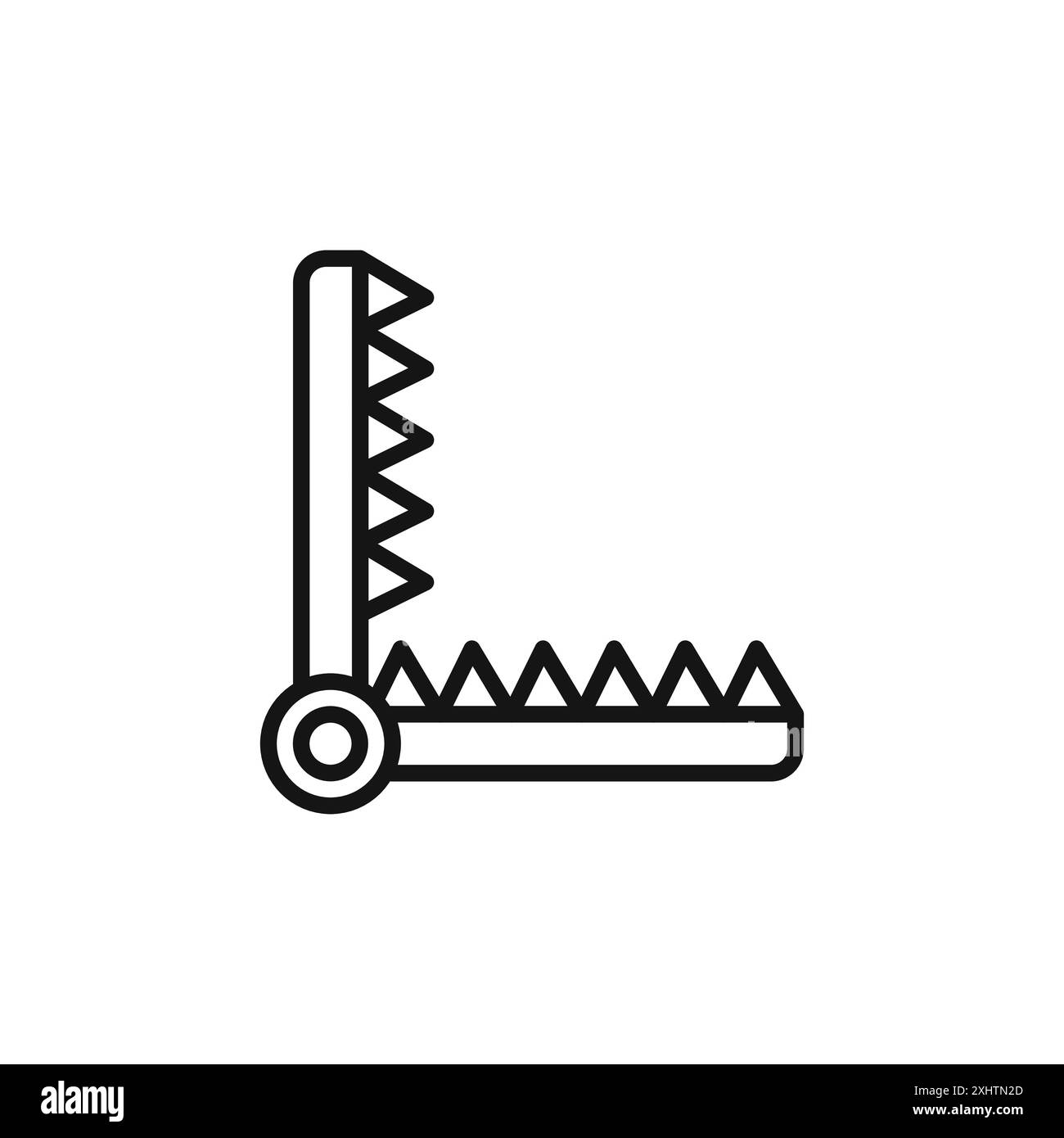 Metal trap icon outline collection or set in black and white Stock ...