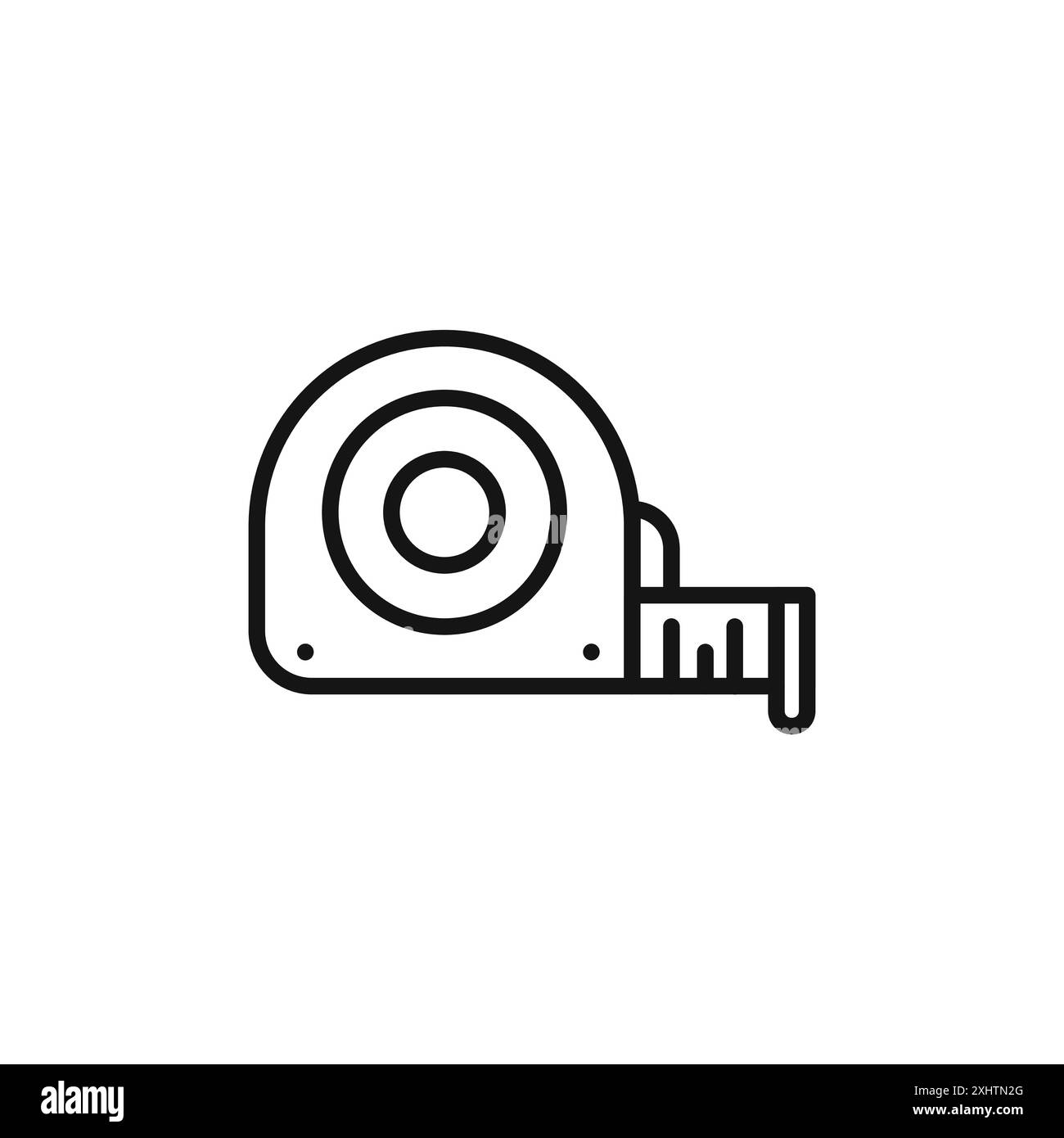 measure tape icon outline collection or set in black and white Stock ...