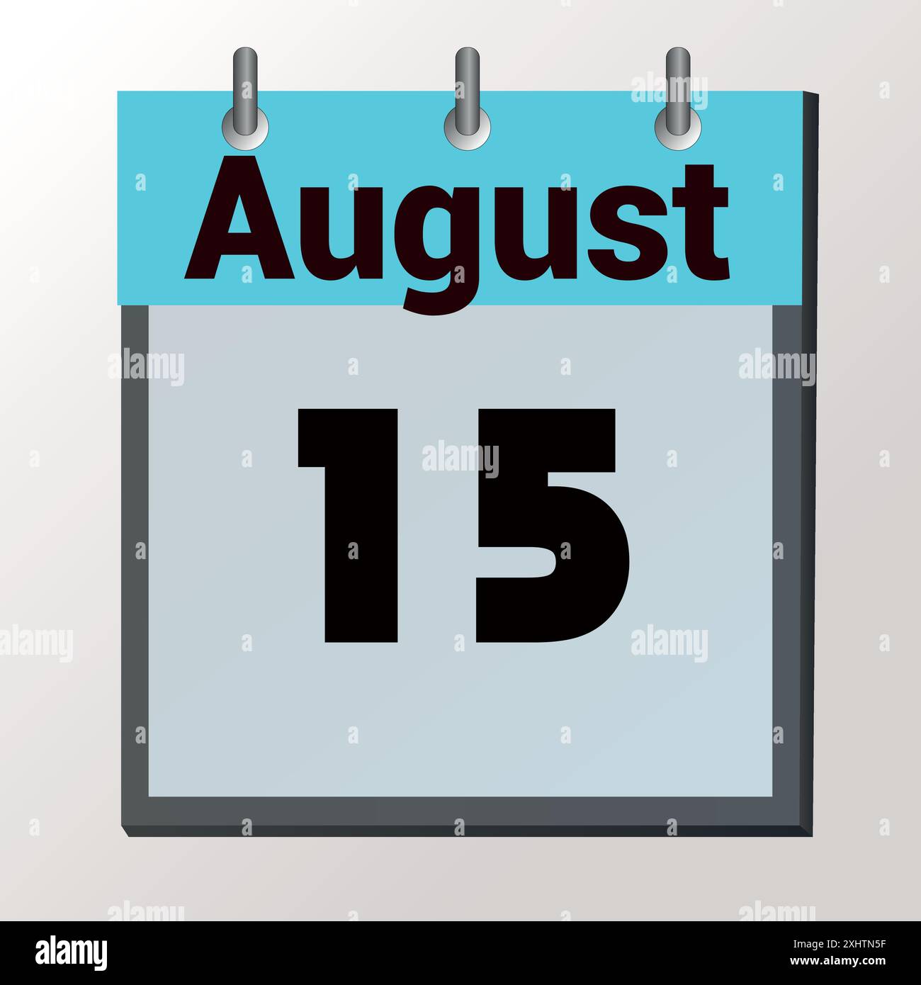 day on the calendar, vector image format, August 15 Stock Vector Image ...