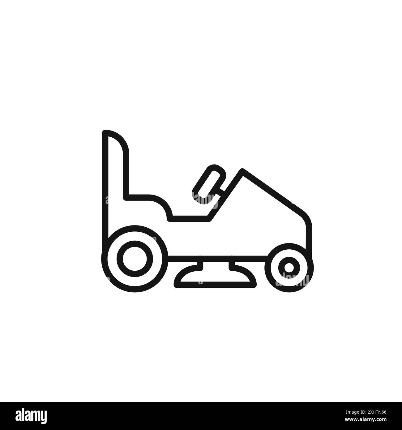 Lawn mower icon outline collection or set in black and white Stock ...
