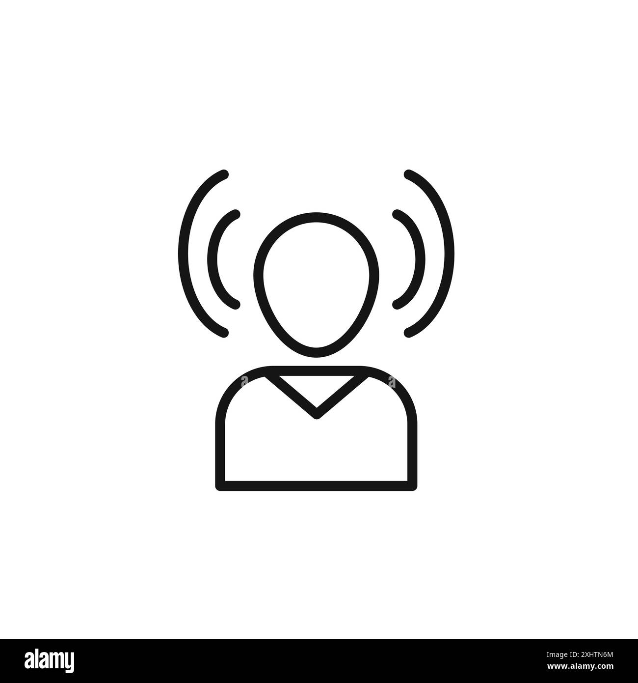 Mind awareness icon outline collection or set in black and white Stock ...