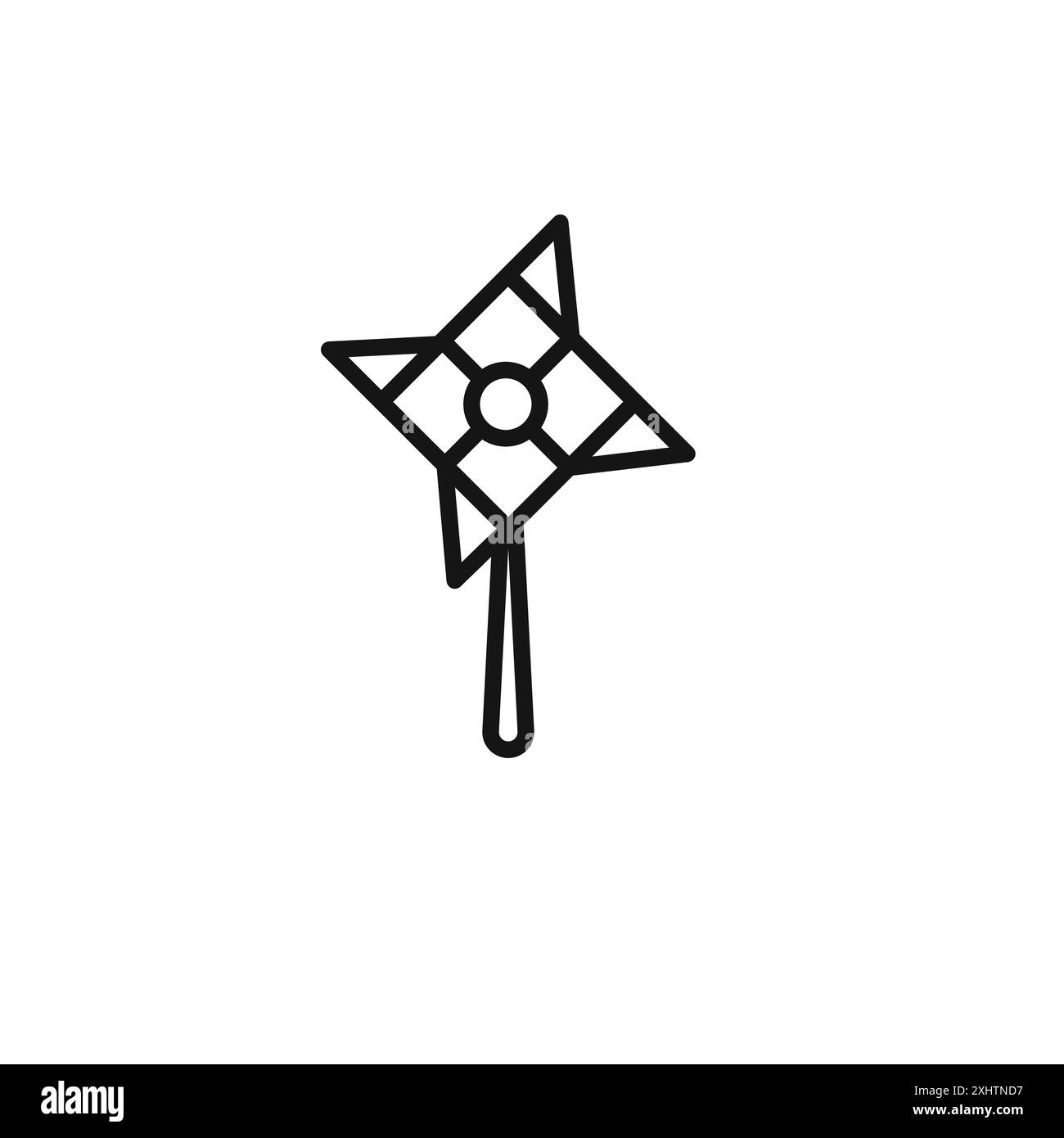 paper Windmill icon outline collection or set in black and white Stock ...