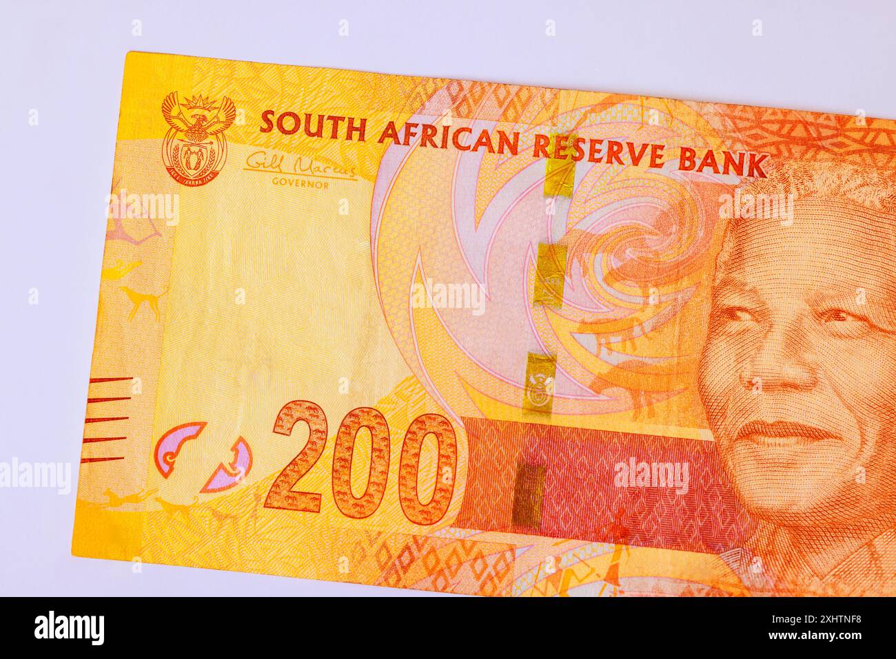 Nelson Rolihlahla Mandela, South African currency is 200 rand banknotes ...