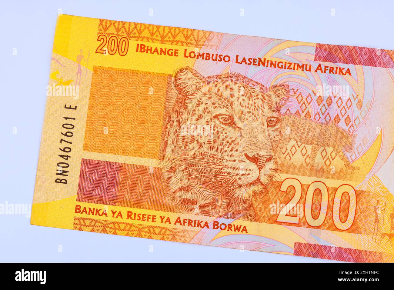 National bank of South Africa issues banknotes denominated in 200 rands ...