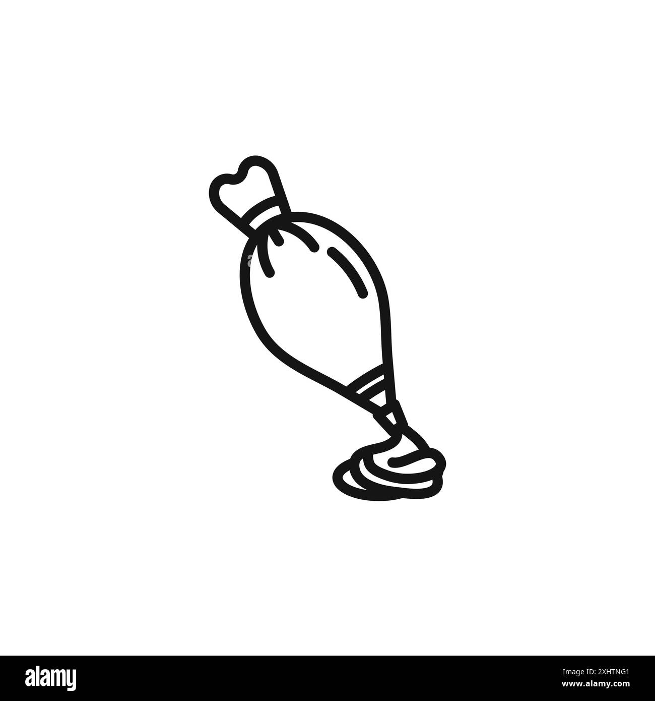 Pastry bag icon outline collection or set in black and white Stock ...