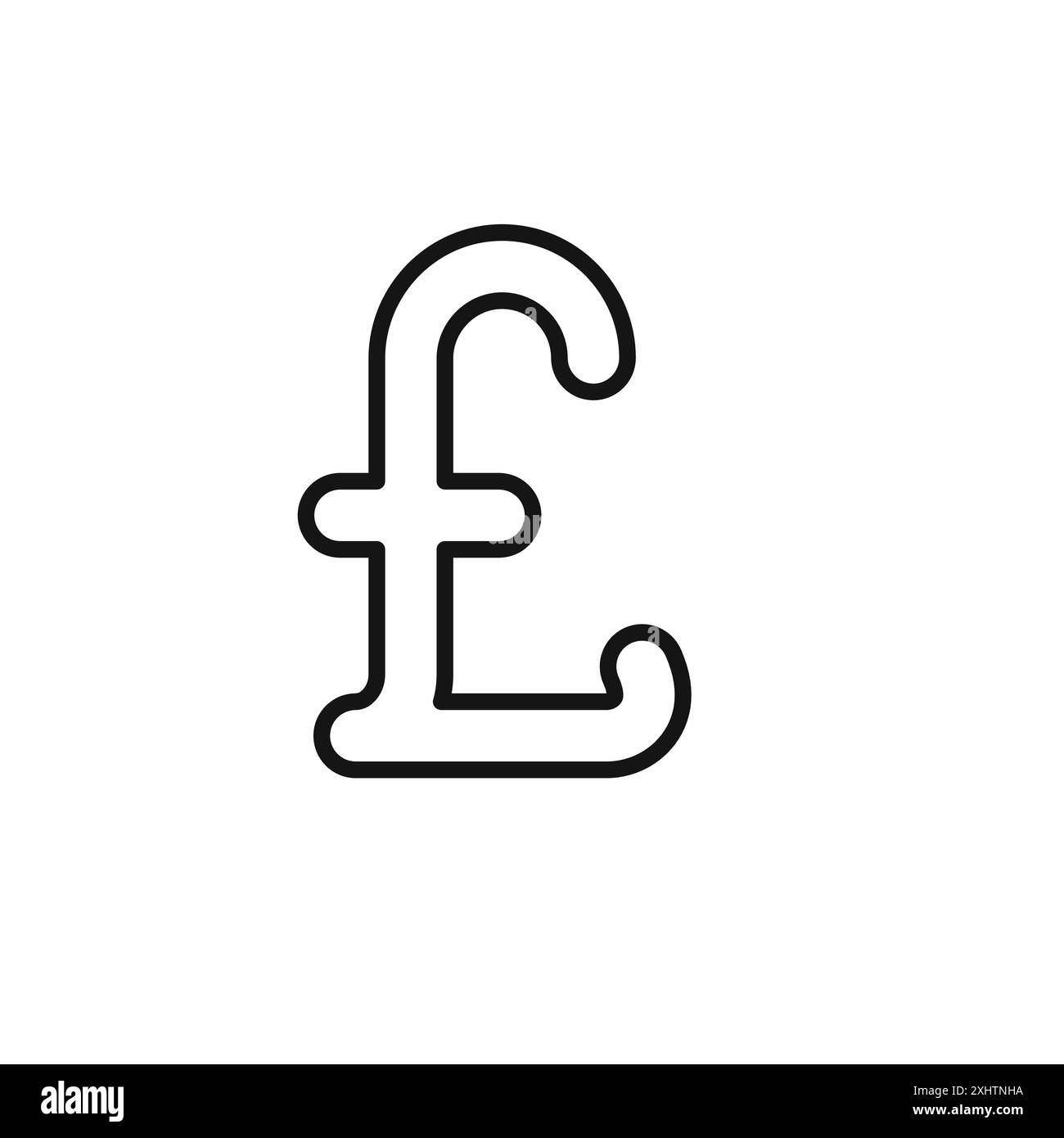 Pound icon outline collection or set in black and white Stock Vector ...