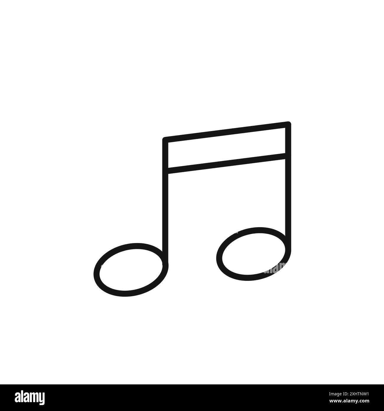 music note icon outline collection or set in black and white Stock ...