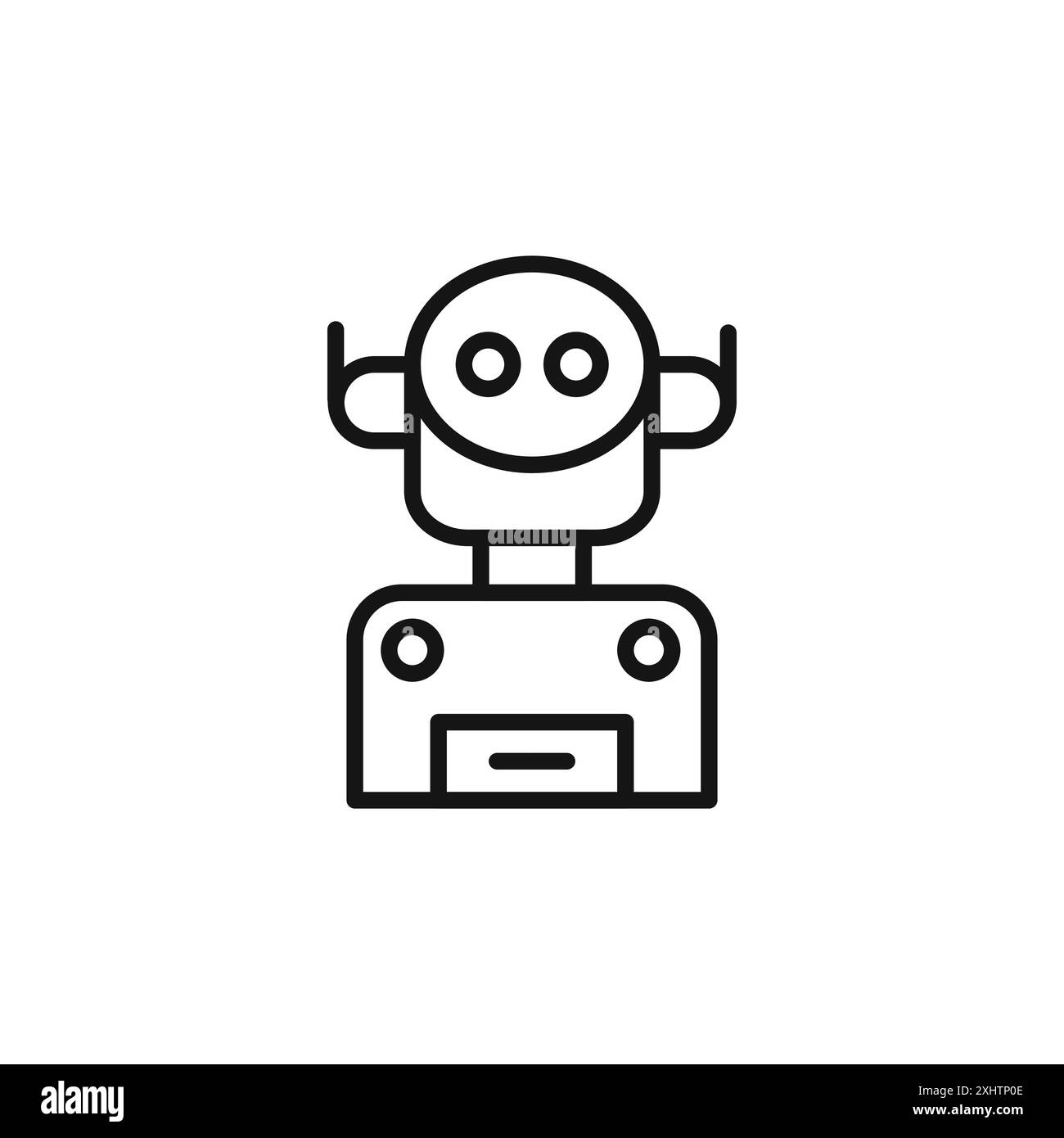 Robot icon in black Stock Vector Images - Alamy