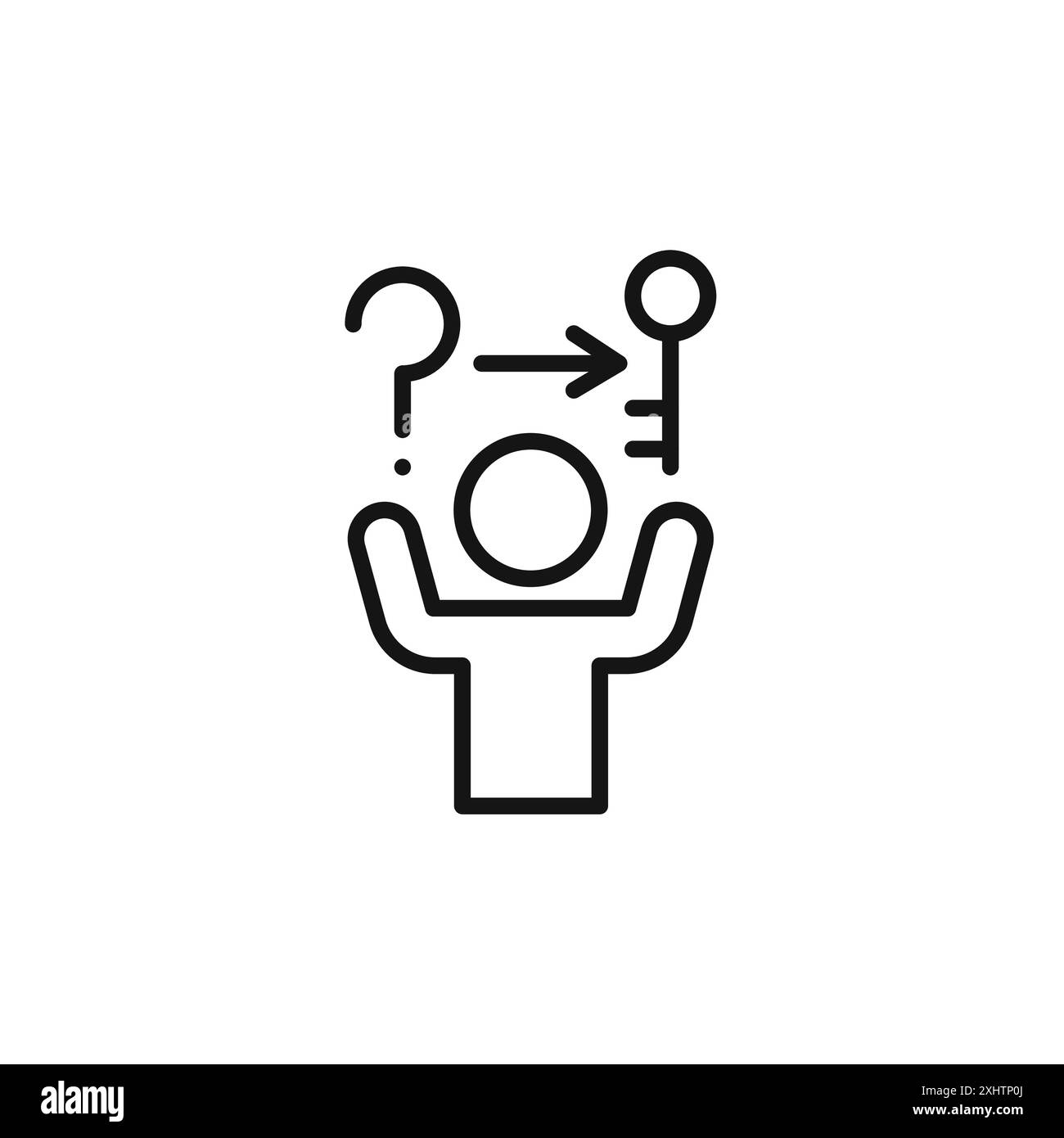 Problem Solving Skills Icon Outline Collection Or Set In Black And White Stock Vector Image