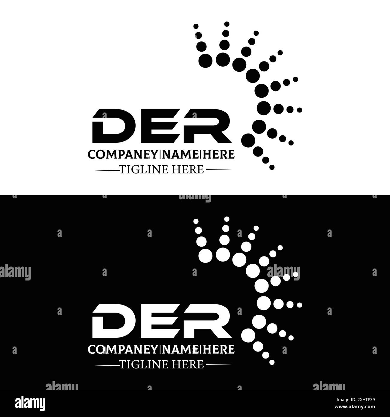 Der circle logo Stock Vector Images - Alamy