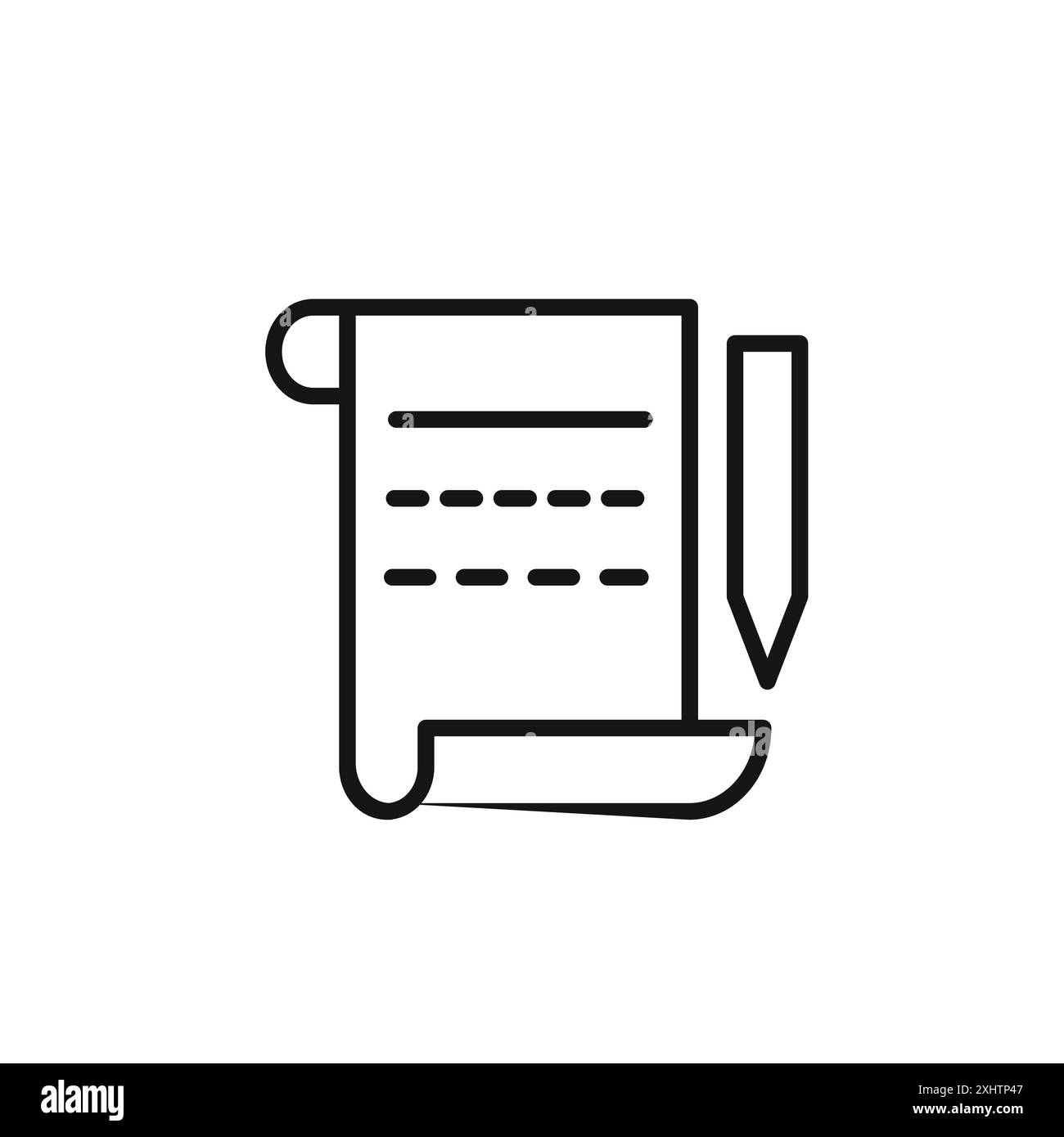 Script icon outline collection or set in black and white Stock Vector ...
