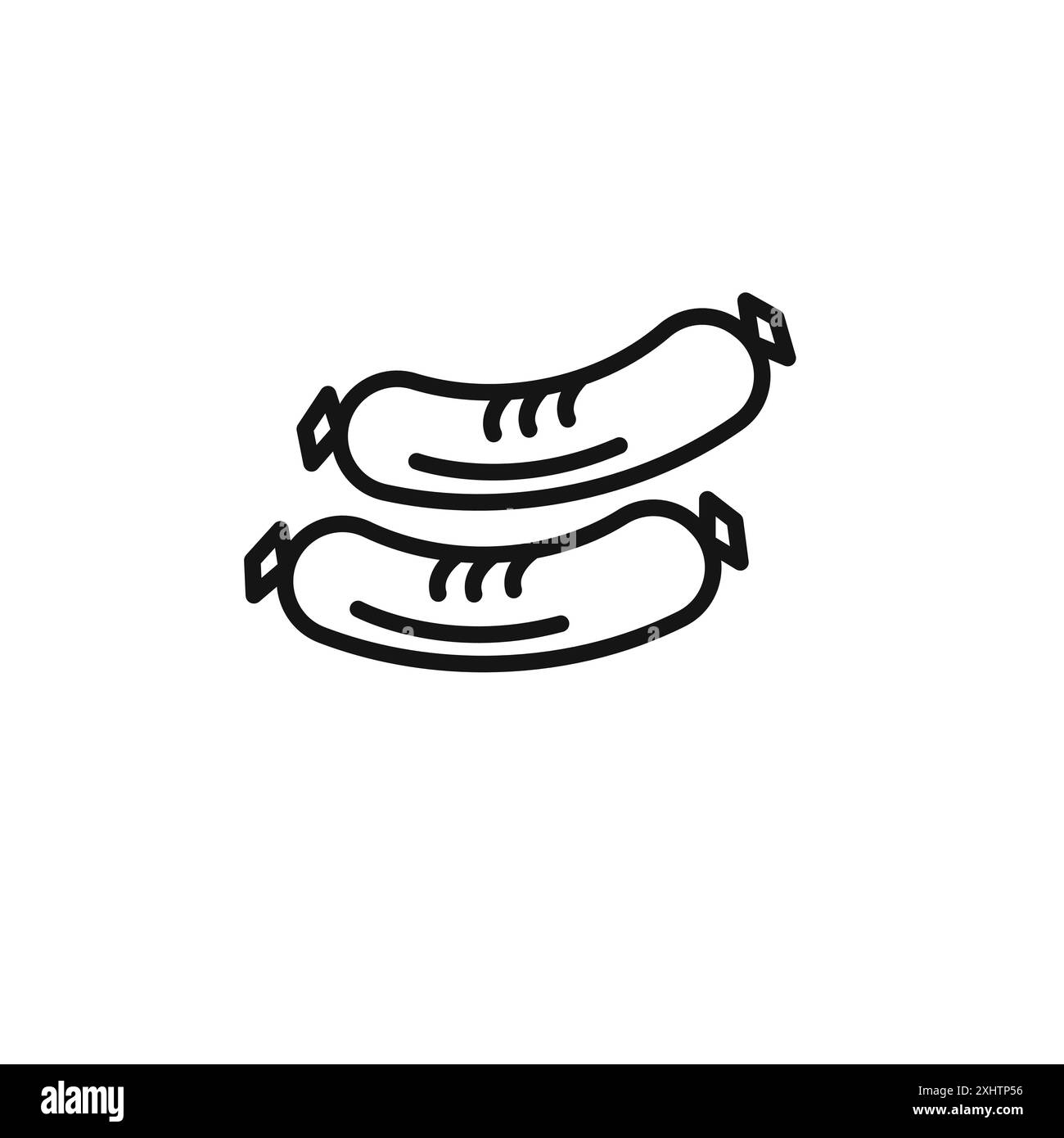 sausages icon outline collection or set in black and white Stock Vector ...