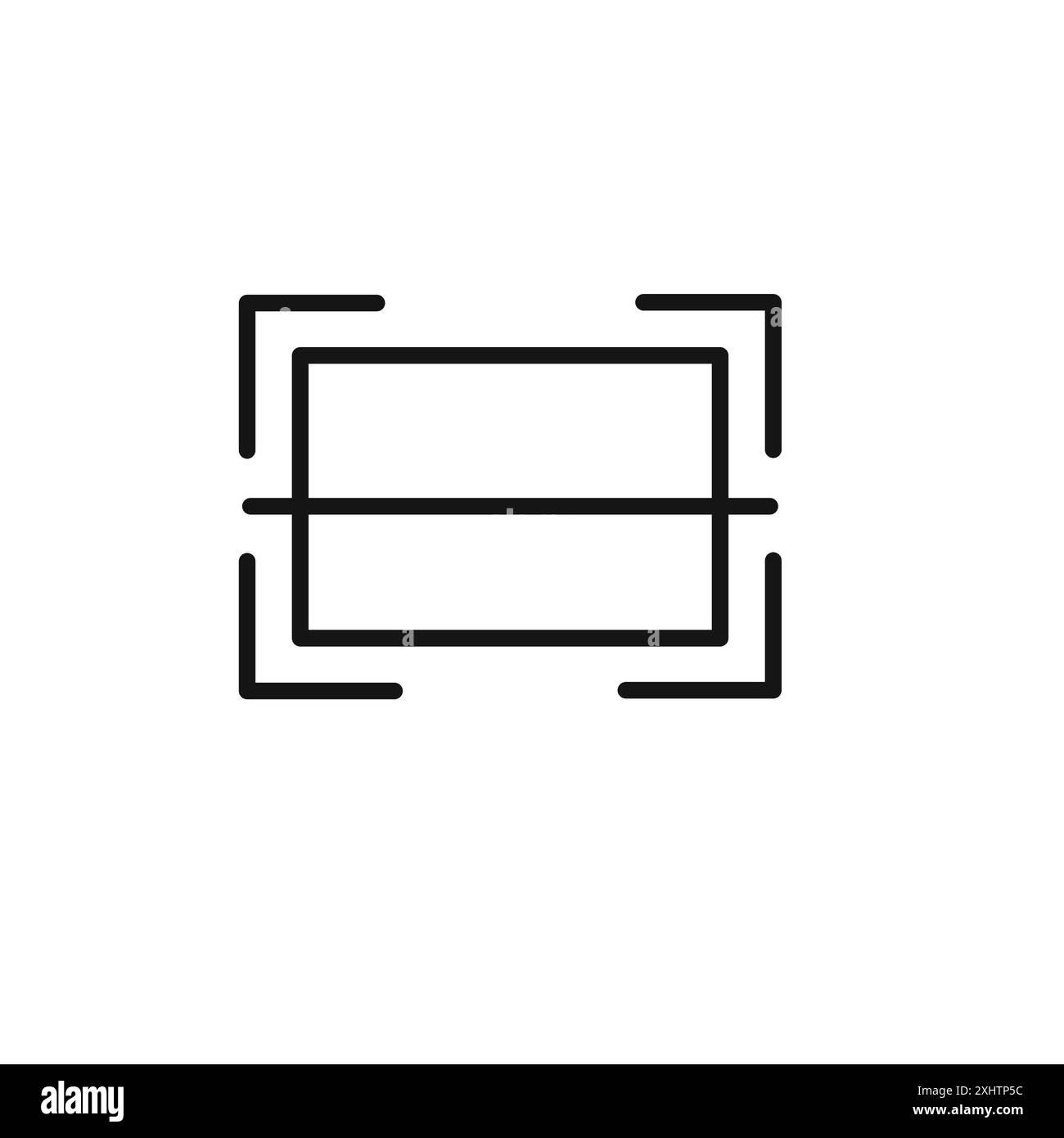 scan button icon outline collection or set in black and white Stock ...