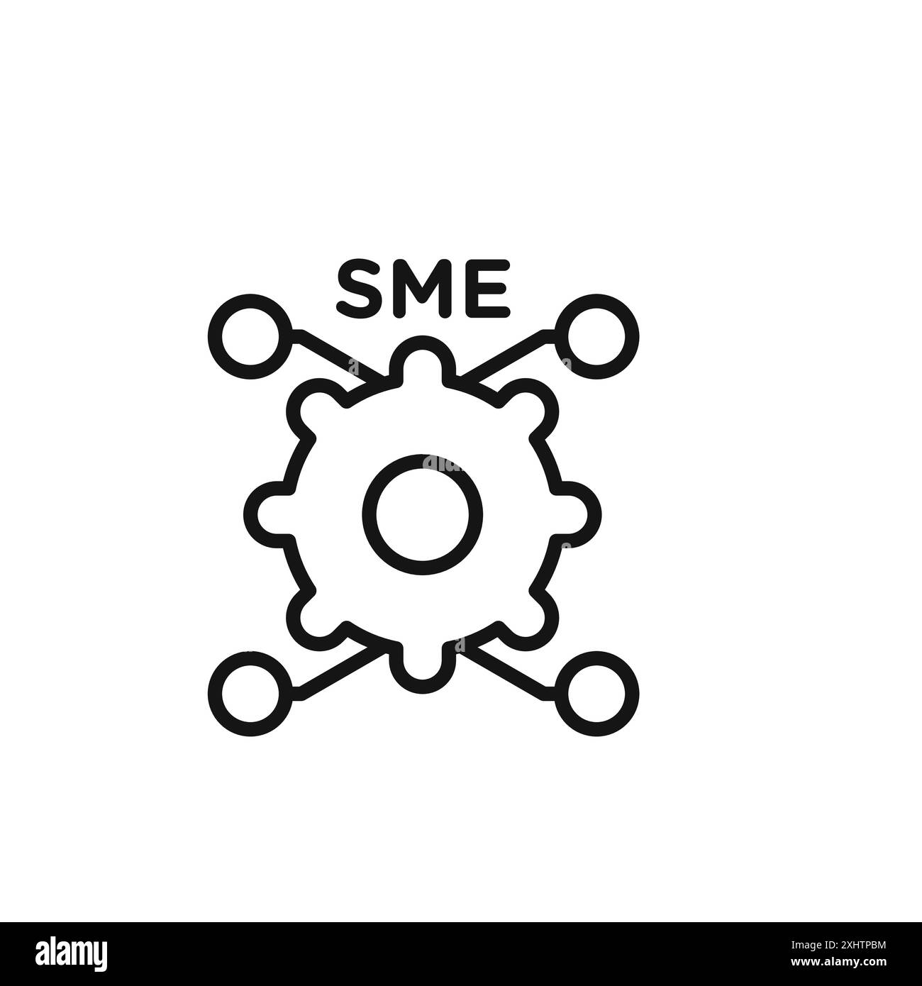 SME, small and medium enterprise icon outline collection or set in ...