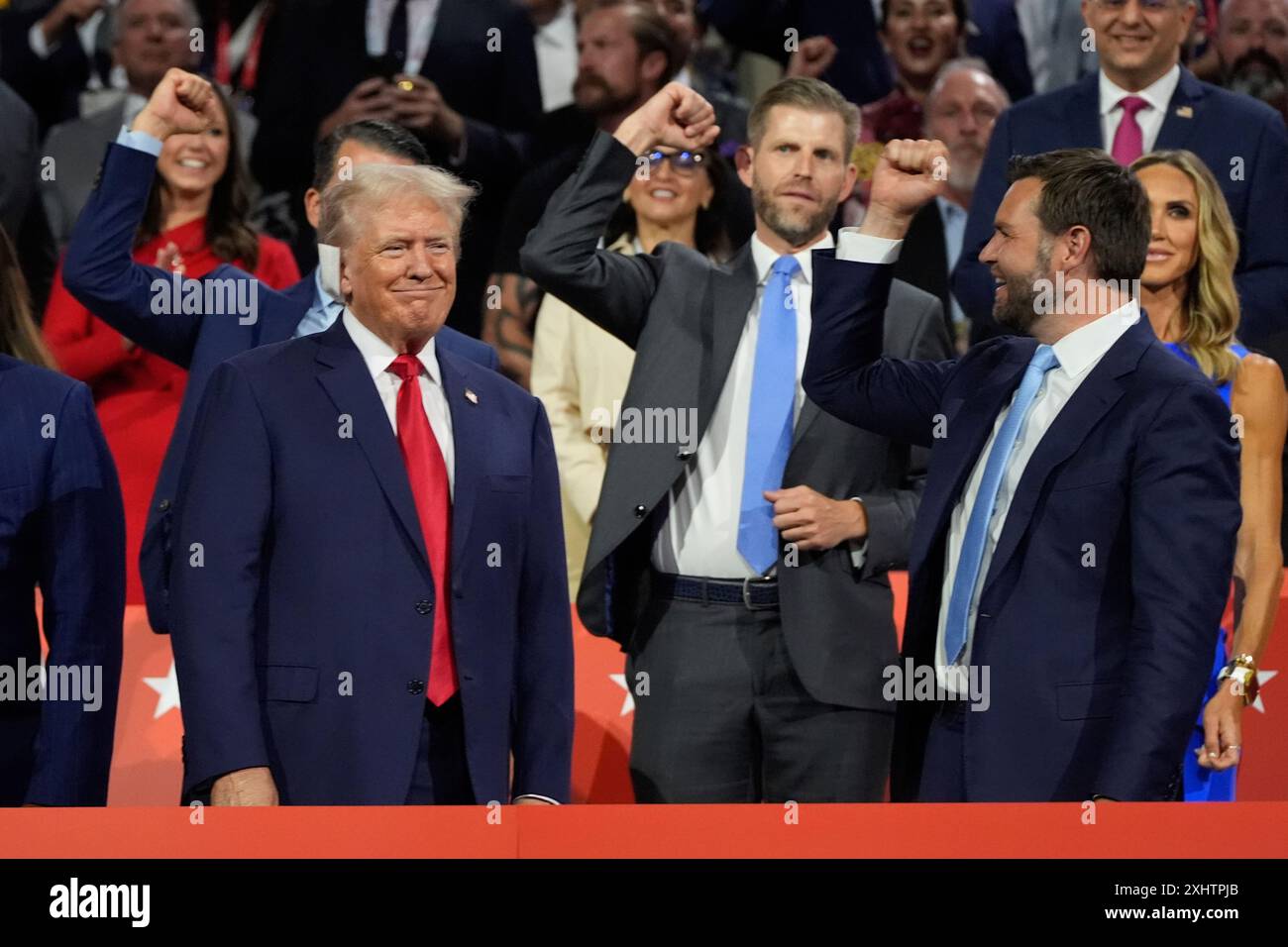 Republican presidential candidate former President Donald Trump appears ...