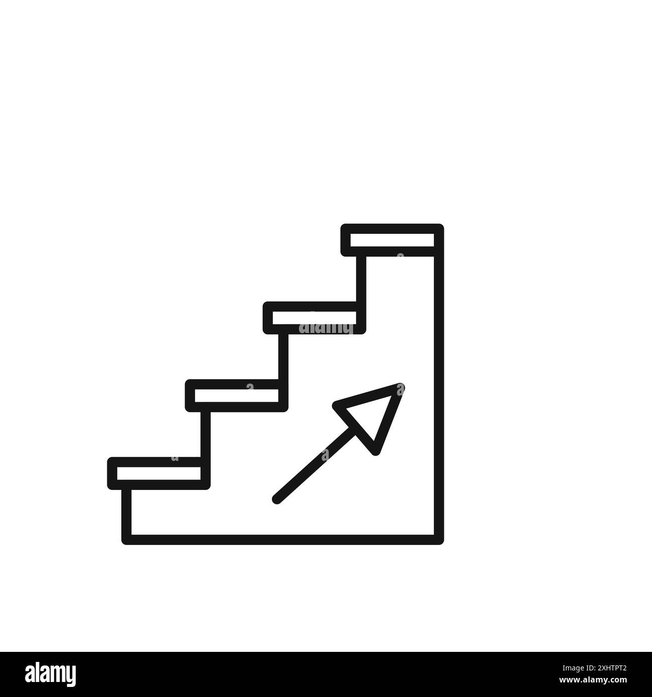 stairs icon outline collection or set in black and white Stock Vector ...