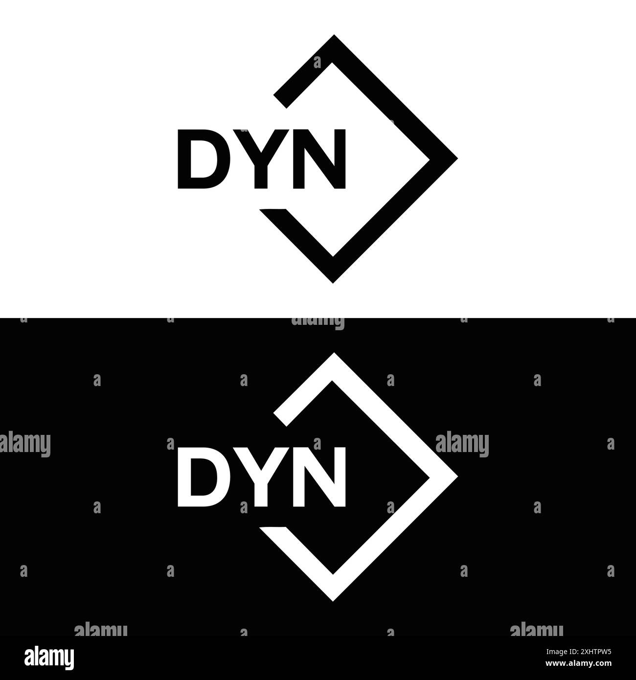 Dyn business company logo Black and White Stock Photos & Images - Alamy