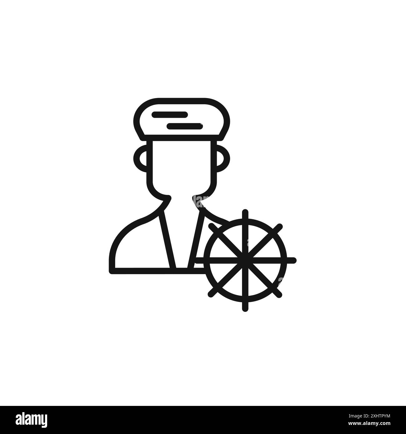 Nautical anchor in black Cut Out Stock Images & Pictures - Alamy