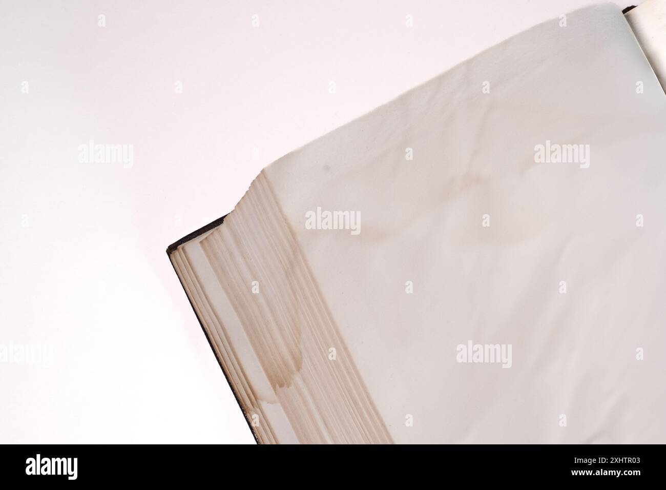 old book open with blank pages Stock Photo - Alamy