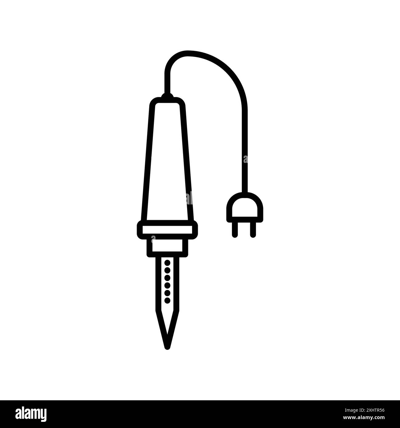 Soldering iron icon linear logo mark set collection in black and white for web Stock Vector ...