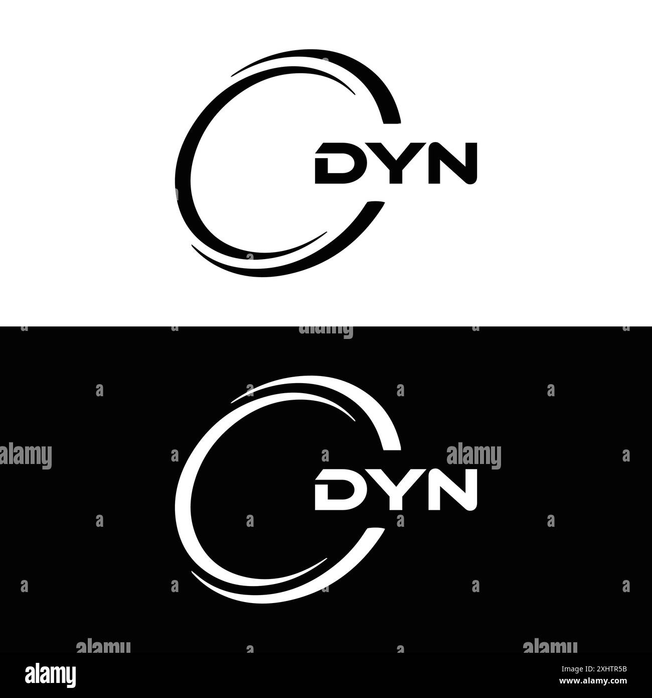 DYN logo. D Y N design. White DYN letter. DYN, D Y N letter logo design ...