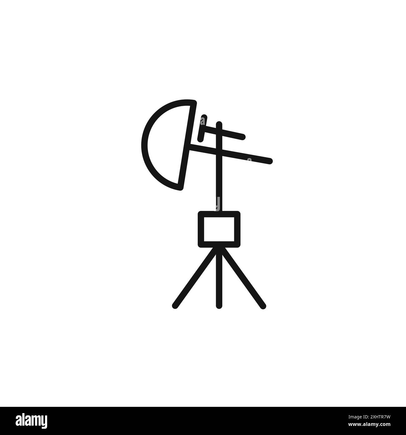 photography lighting icon outline collection or set in black and white ...