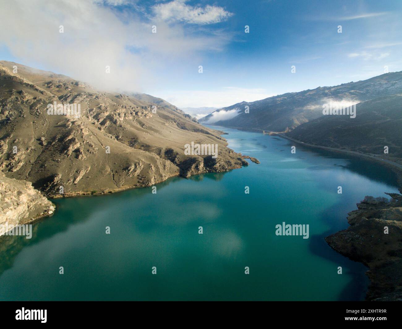 Aerial view of Clutha river near Clyde, New Zealand Stock Photo - Alamy