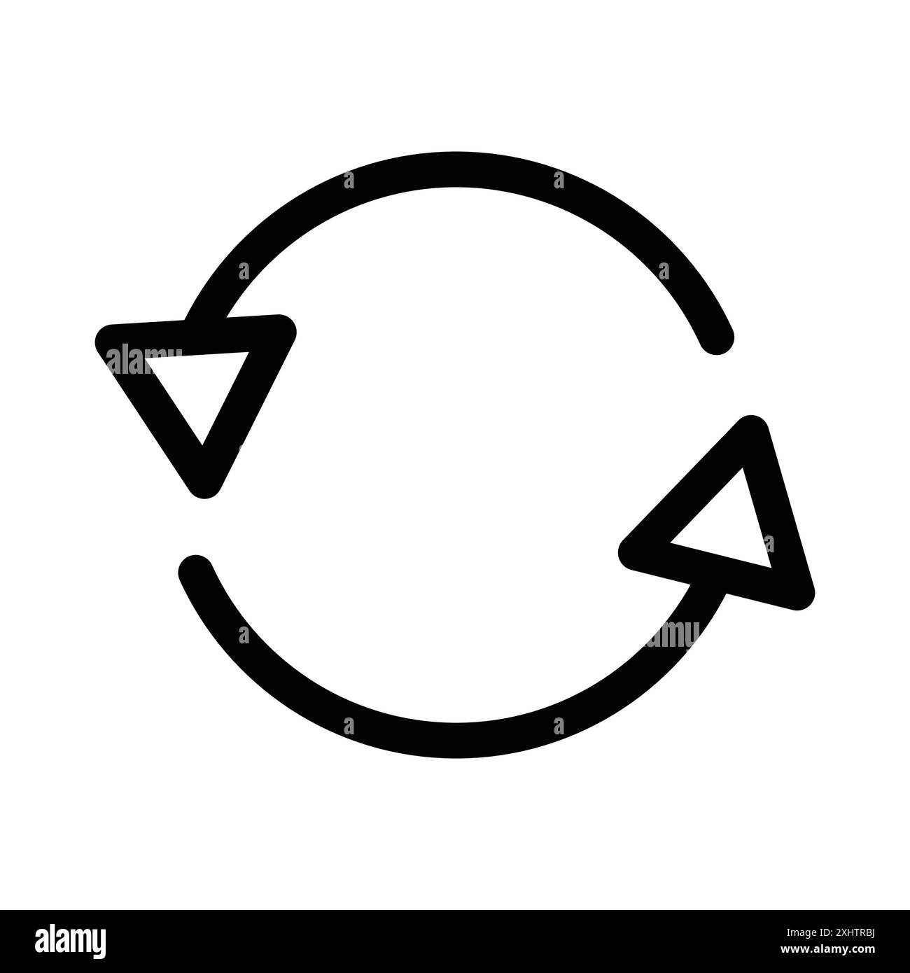 Synchronization icon linear logo mark set collection in black and white ...