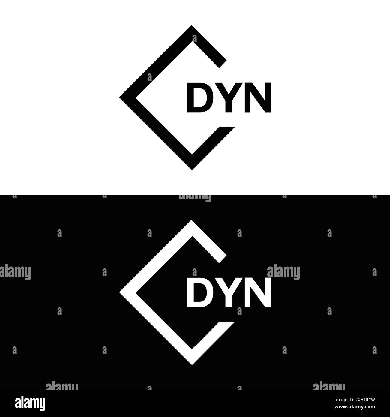 DYN logo. D Y N design. White DYN letter. DYN, D Y N letter logo design ...