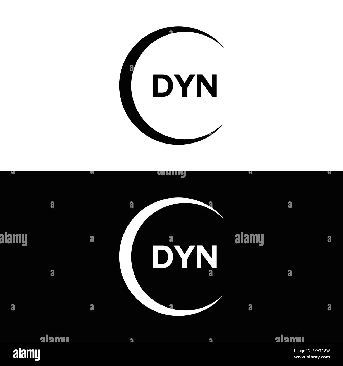DYN logo. D Y N design. White DYN letter. DYN, D Y N letter logo design ...