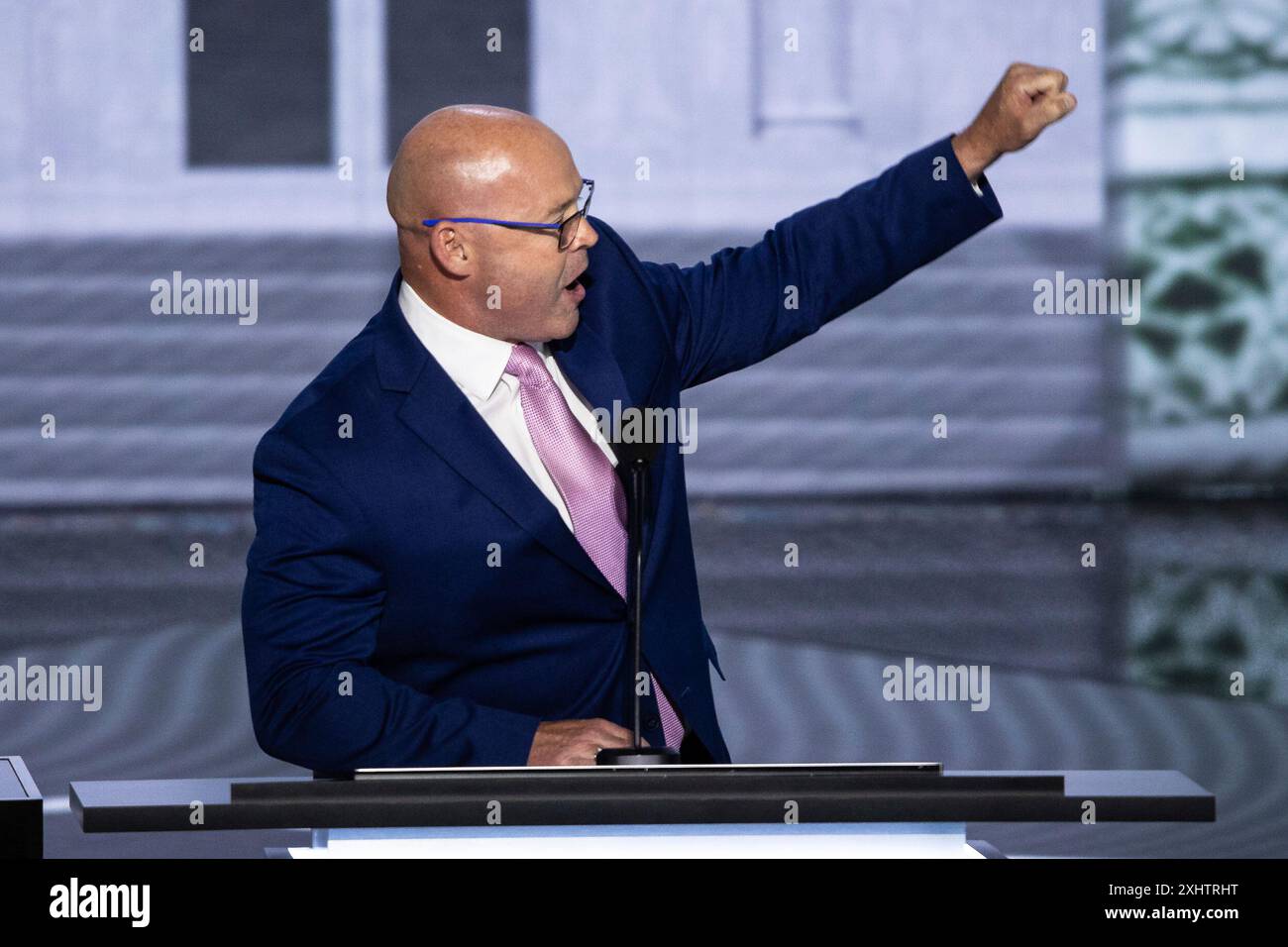 Teamsters President Sean O'Brien gestures toward the Massachusetts ...