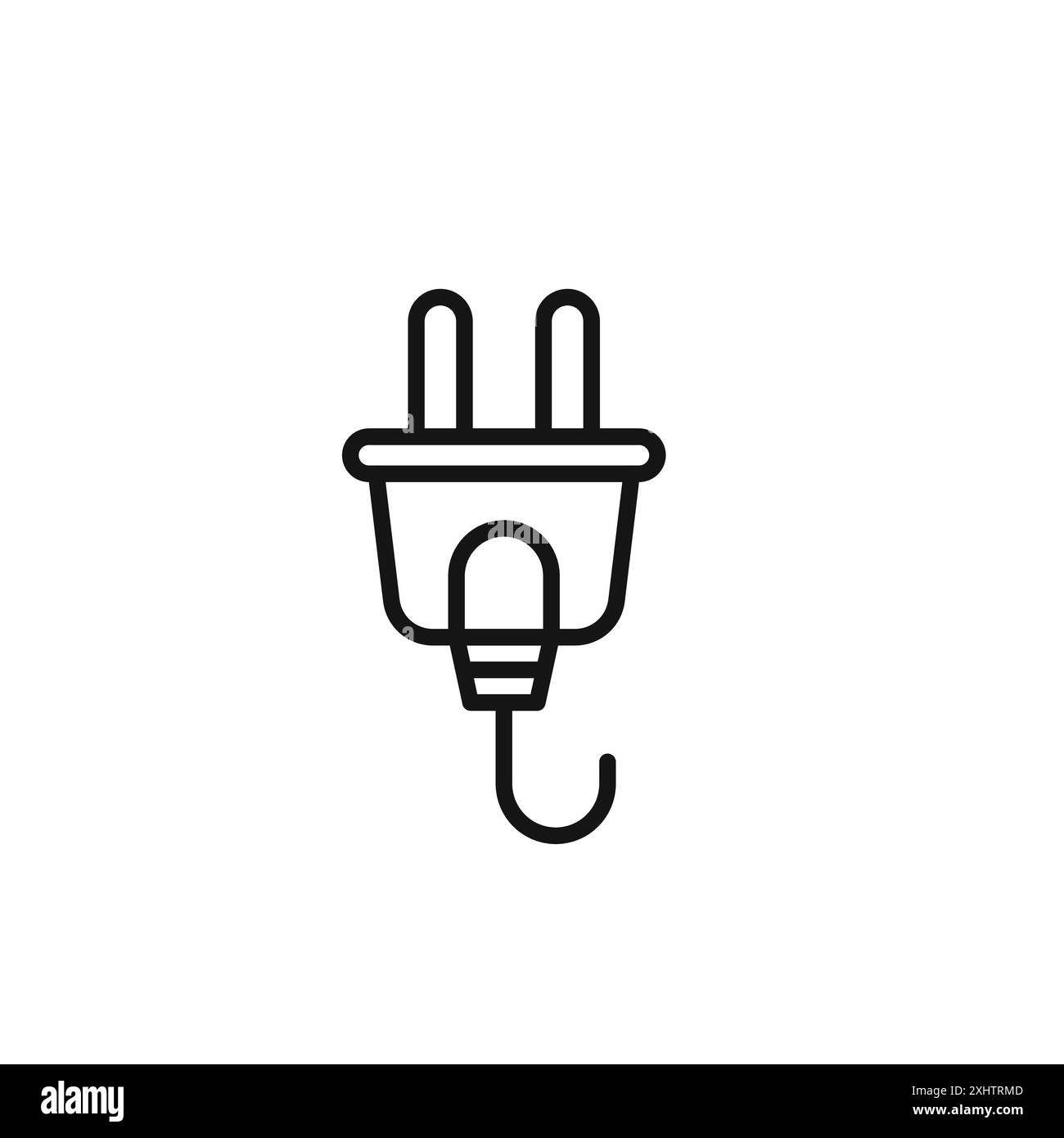 Plug icon outline collection or set in black and white Stock Vector ...