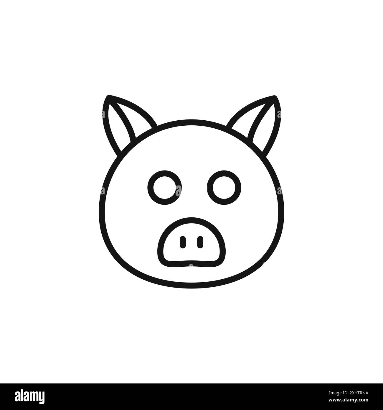 Simple pig icon hi-res stock photography and images - Alamy