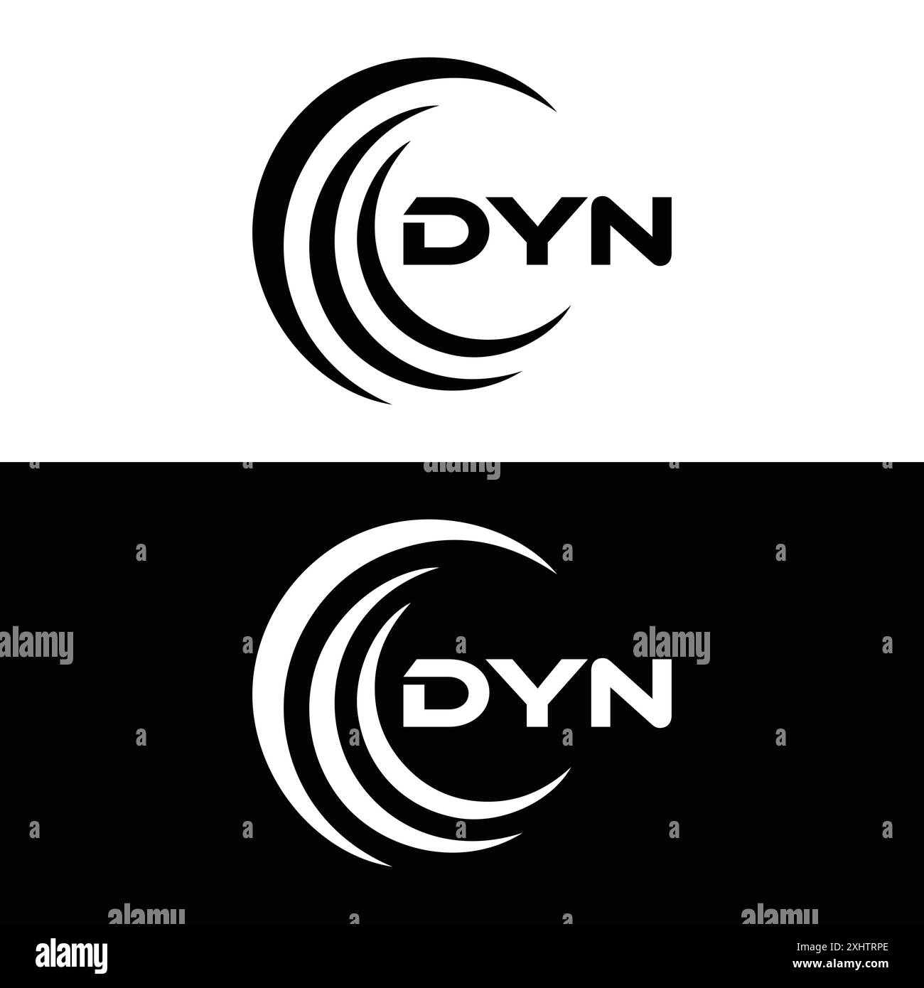 DYN logo. D Y N design. White DYN letter. DYN, D Y N letter logo design ...
