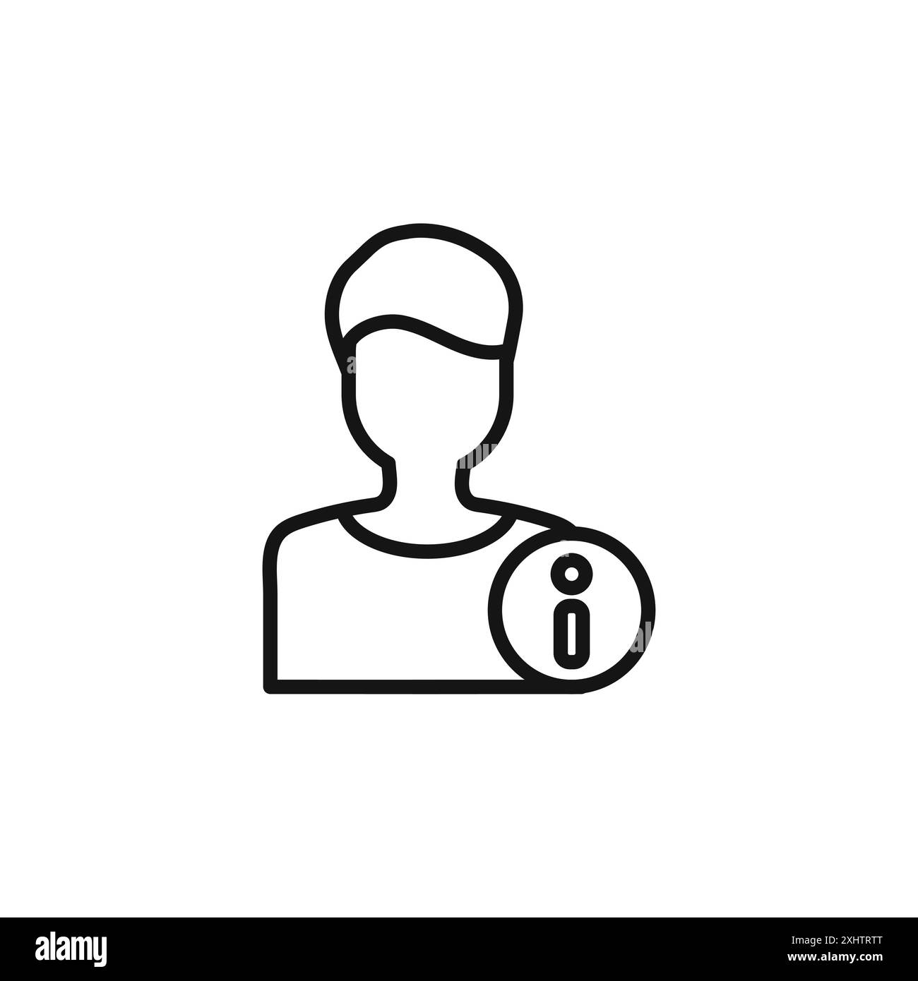 User information icon outline collection or set in black and white ...