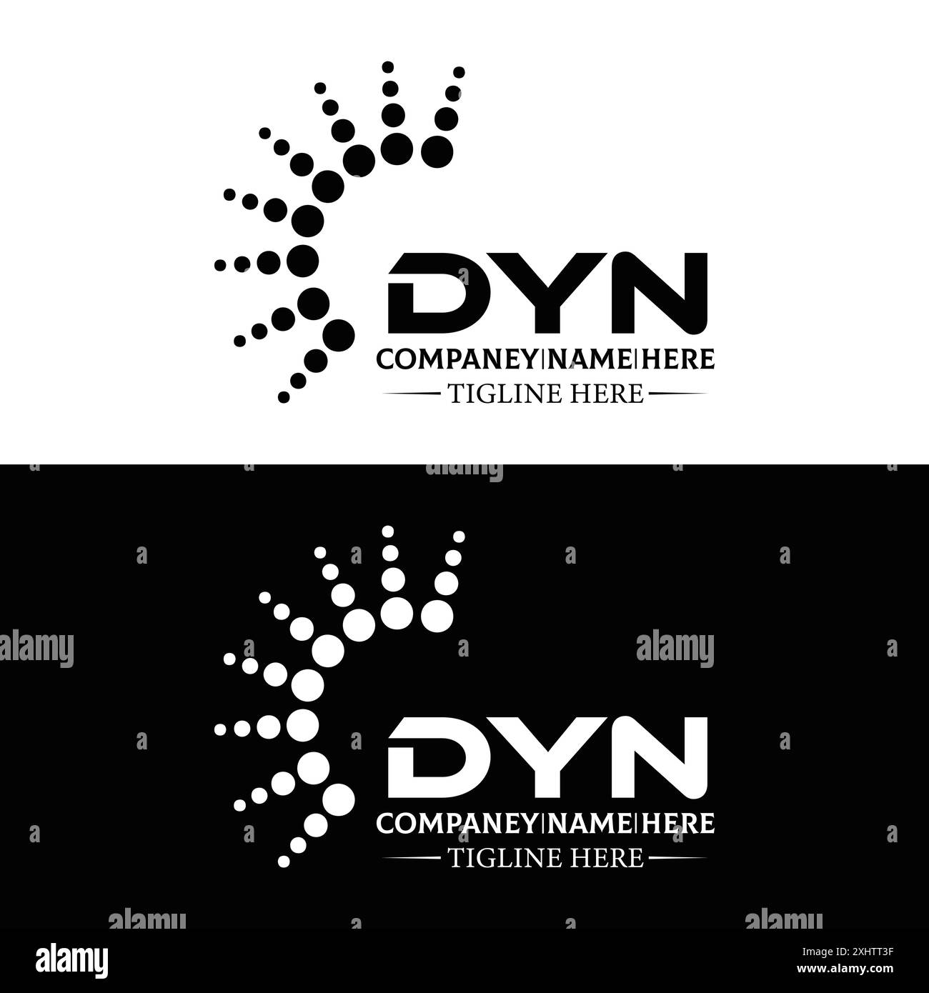 Dyn business company logo Black and White Stock Photos & Images - Alamy