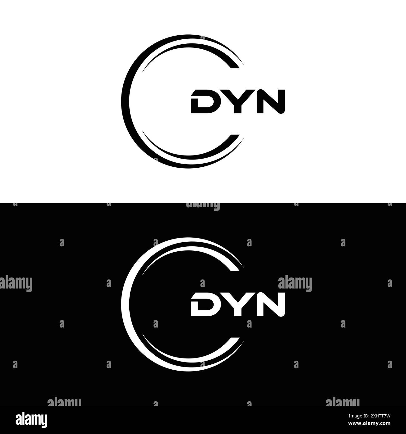 DYN logo. D Y N design. White DYN letter. DYN, D Y N letter logo design ...